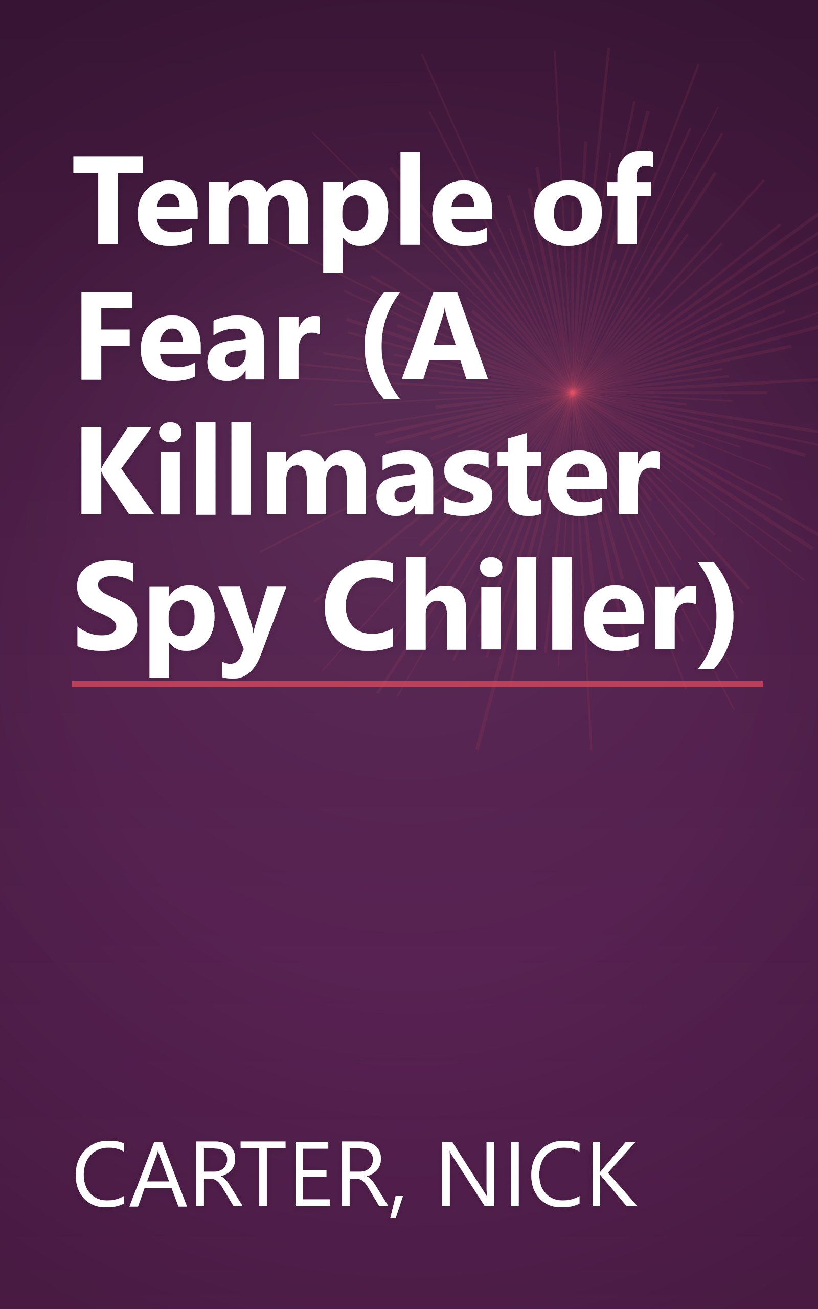 Temple of Fear (A Killmaster Spy Chiller) book cover
