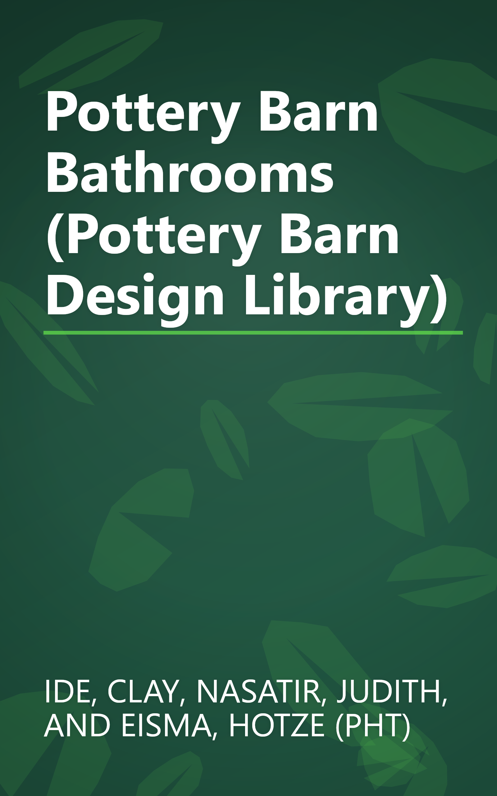 Pottery Barn Bathrooms (Pottery Barn Design Library) book cover