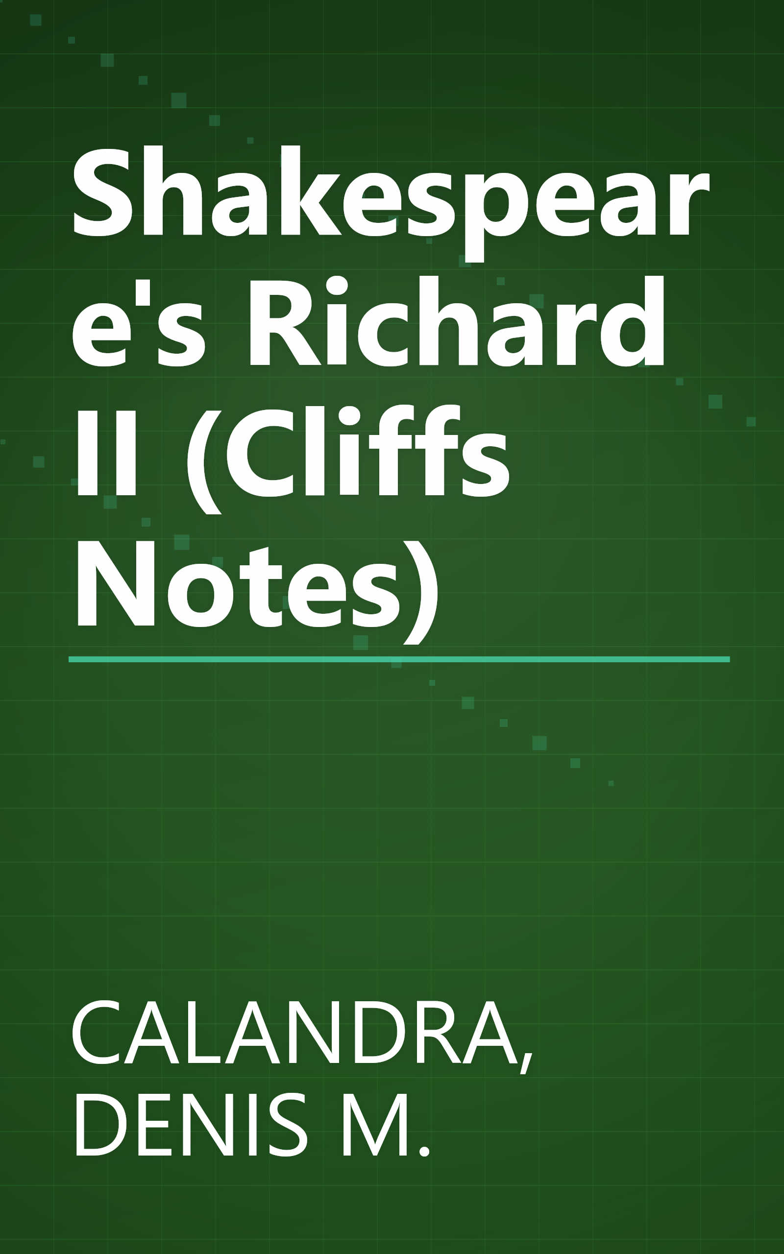 Shakespeare's Richard II (Cliffs Notes) book cover