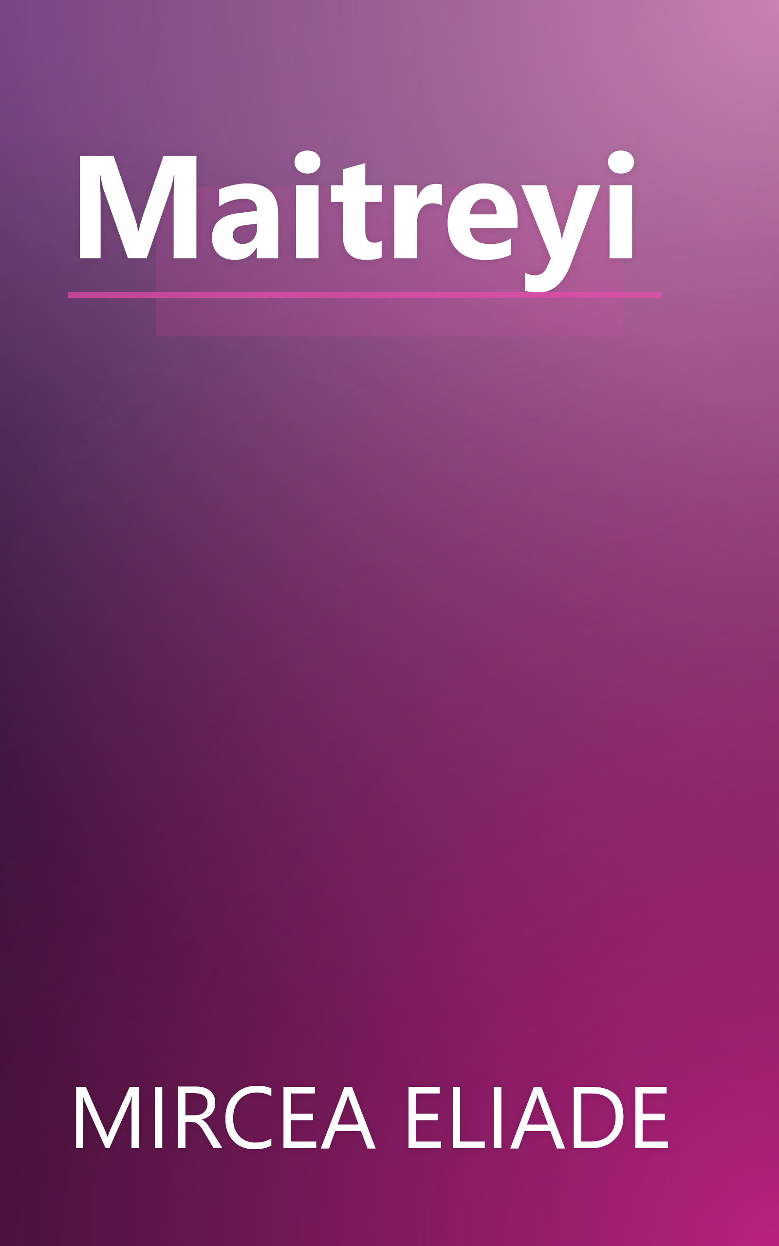 Maitreyi book cover