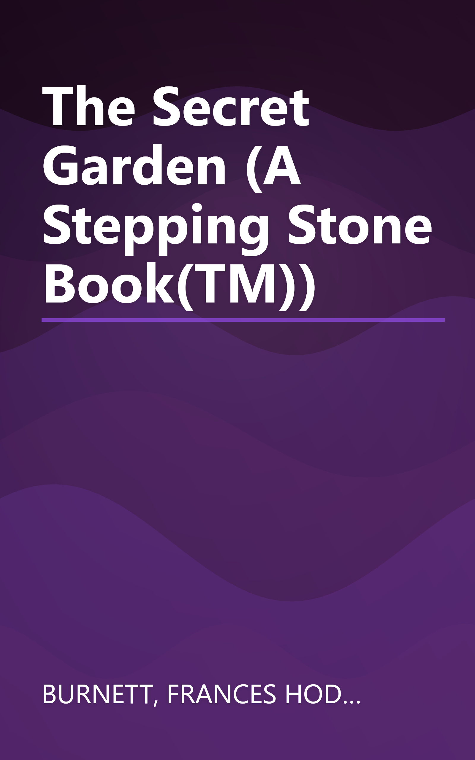 The Secret Garden (A Stepping Stone Book(TM)) book cover