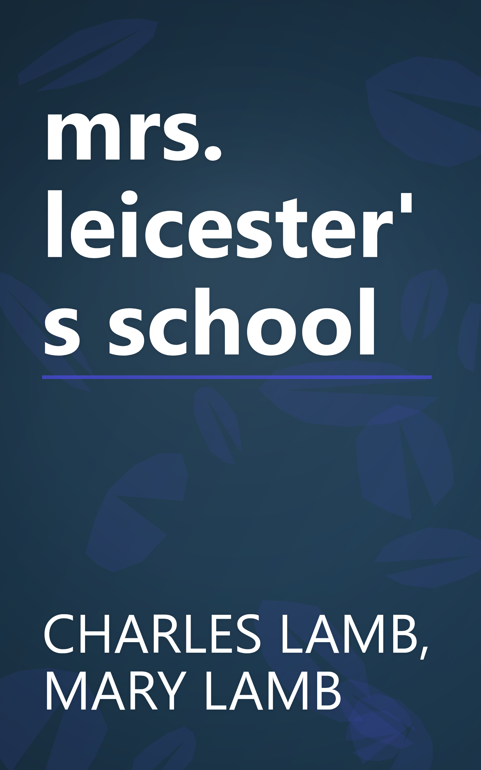 mrs. leicester's school book cover