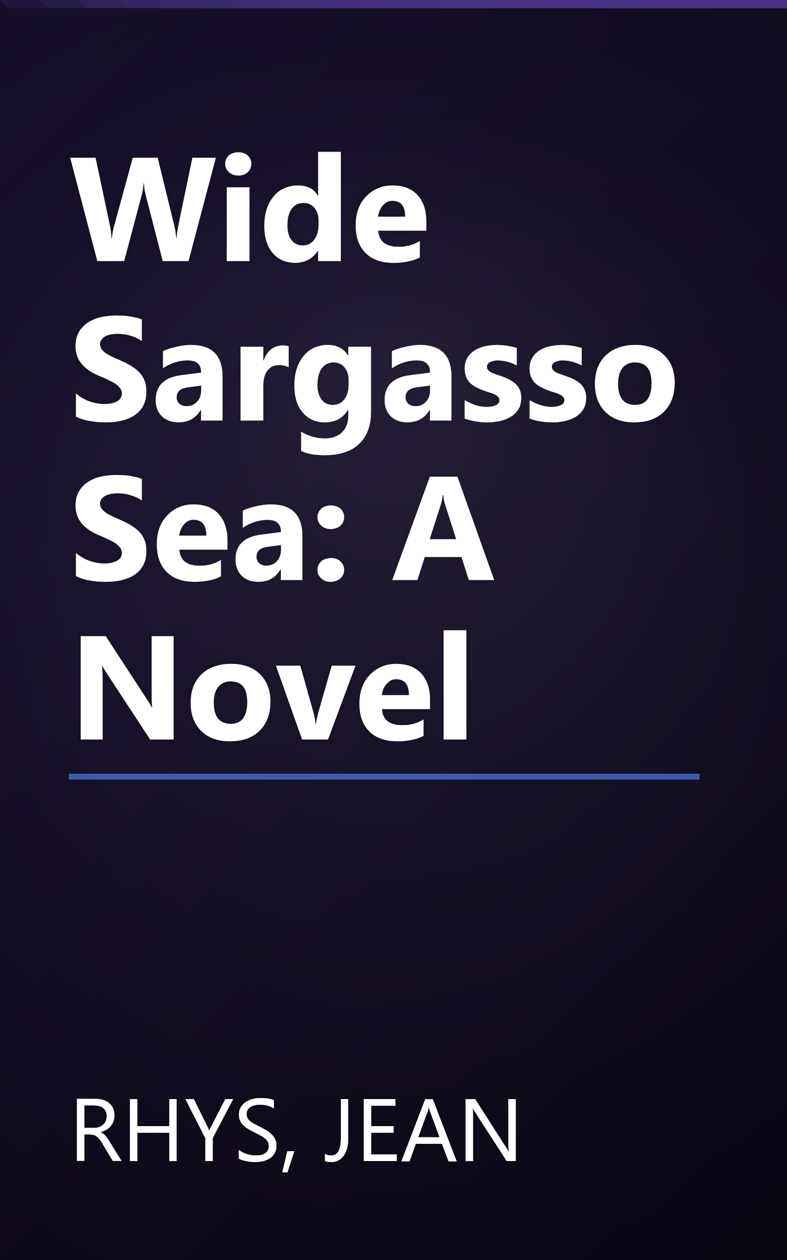 Wide Sargasso Sea: A Novel book cover