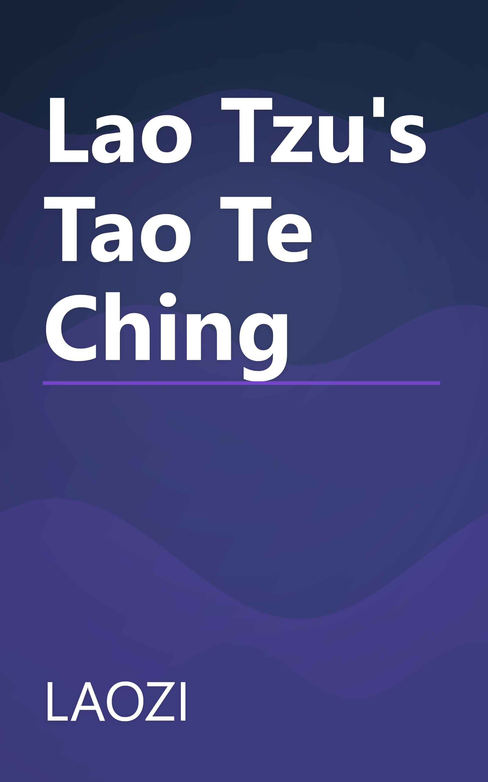 Lao Tzu's Tao Te Ching book cover