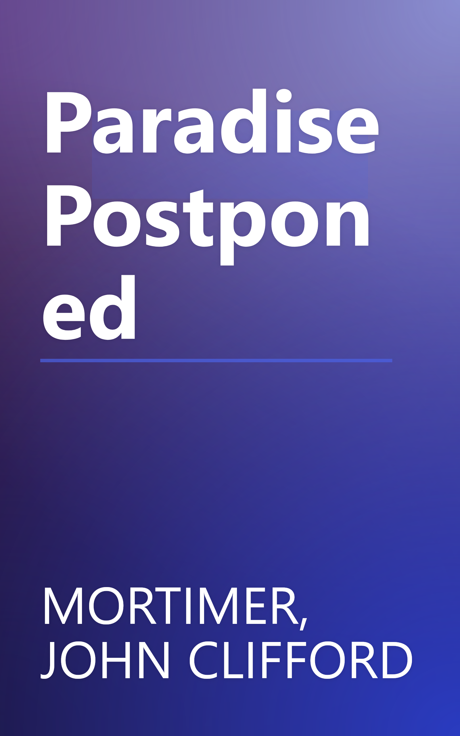 Paradise Postponed book cover