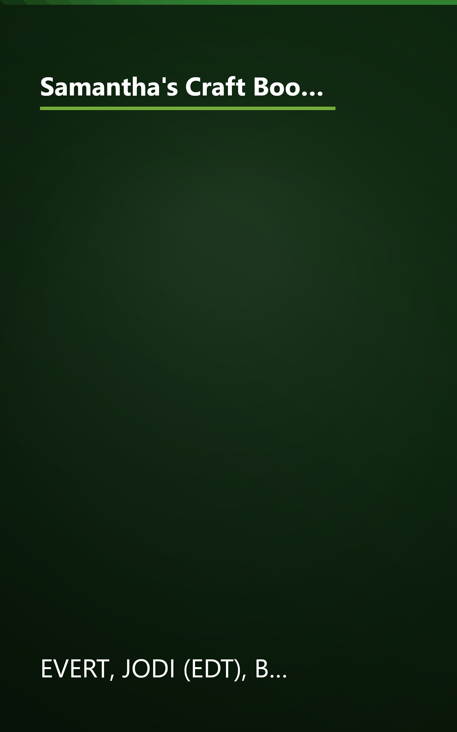 Samantha's Craft Book: A Look at Crafts from the Past With Projects You Can Make Today (American Girls Pastimes Collection) book cover