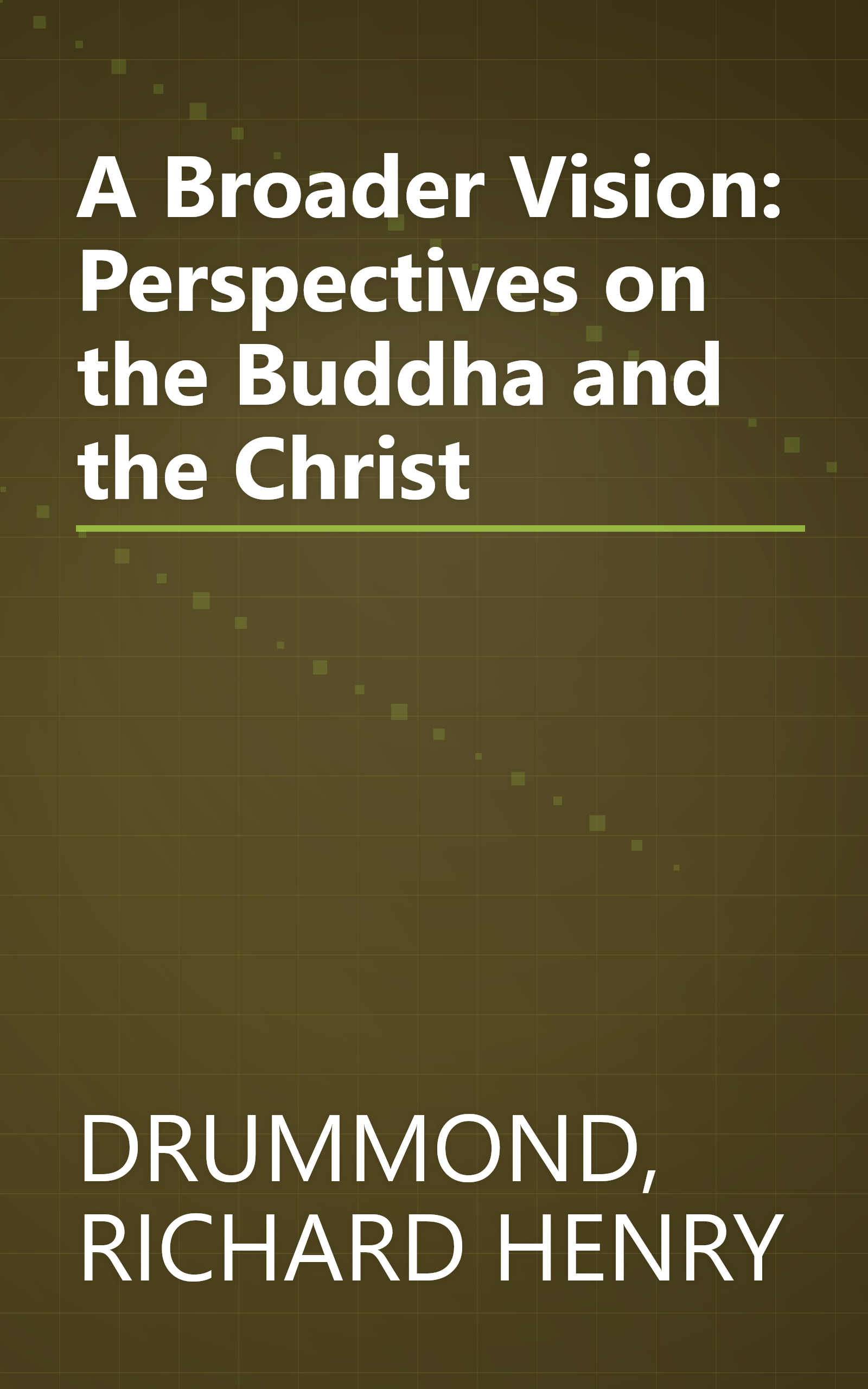 A Broader Vision: Perspectives on the Buddha and the Christ book cover