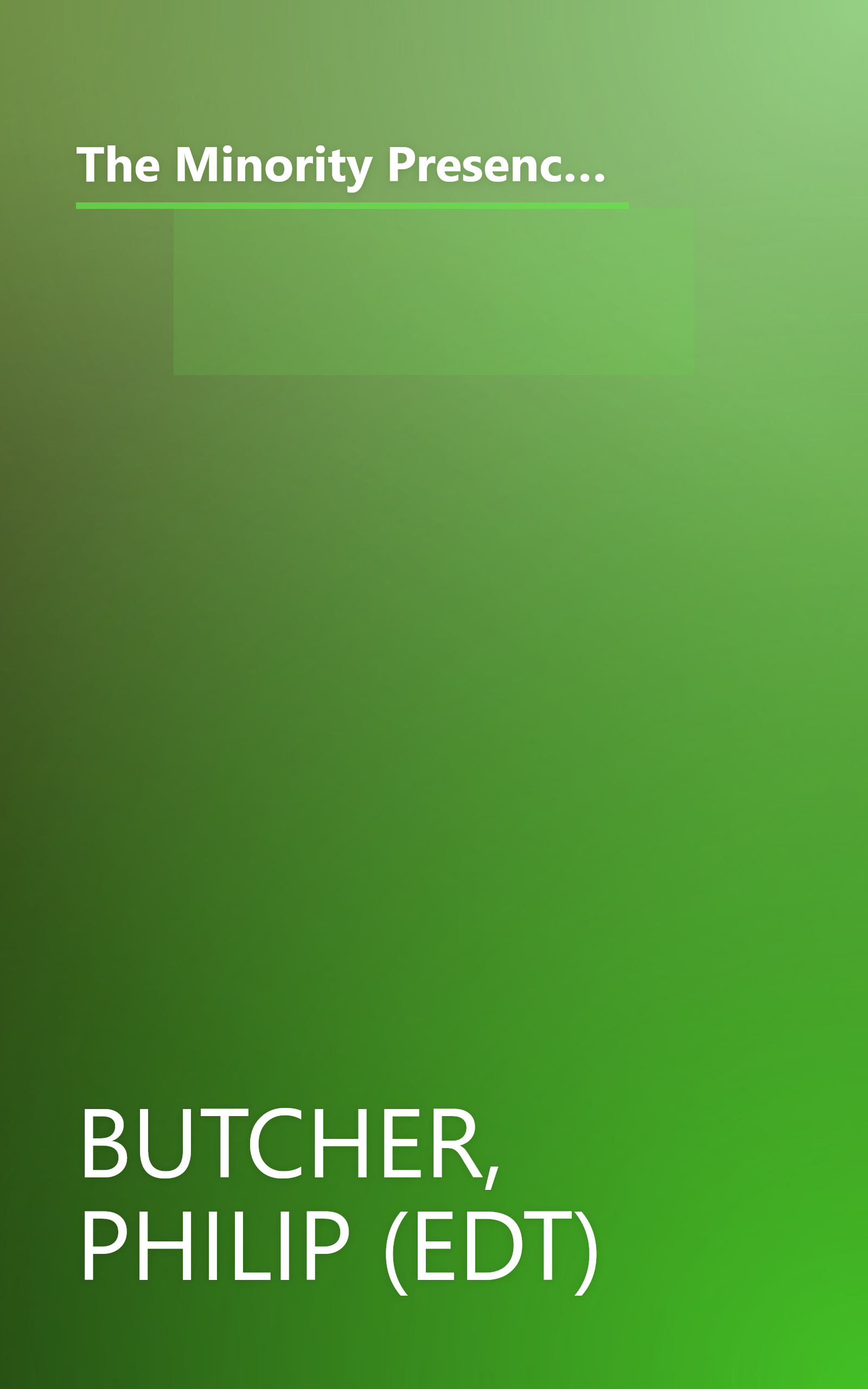 The Minority Presence in American Literature, 1600-1900: A Reader and Course Guide (Morgan State Series in Afro-American Studies) book cover