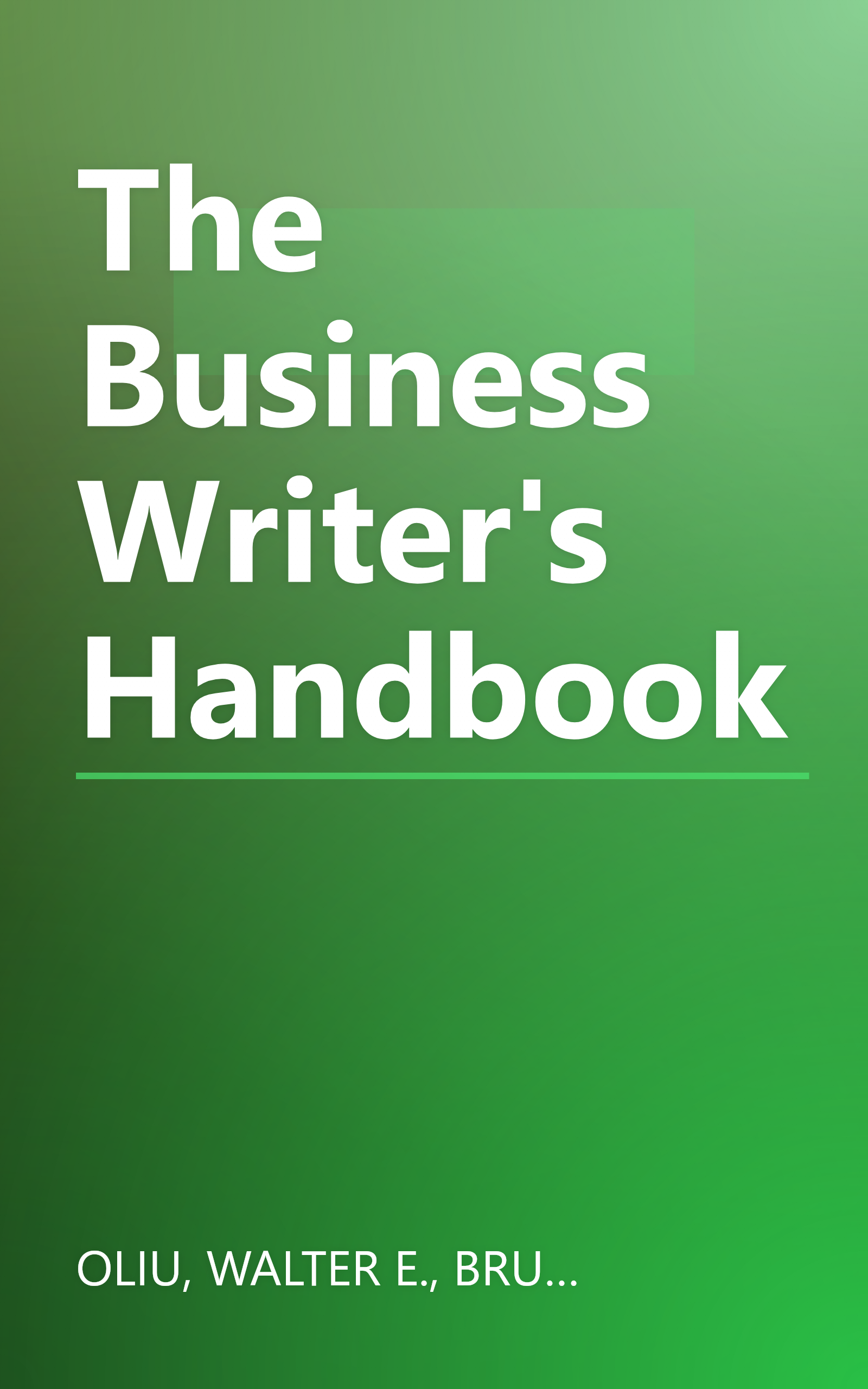 The Business Writer's Handbook book cover