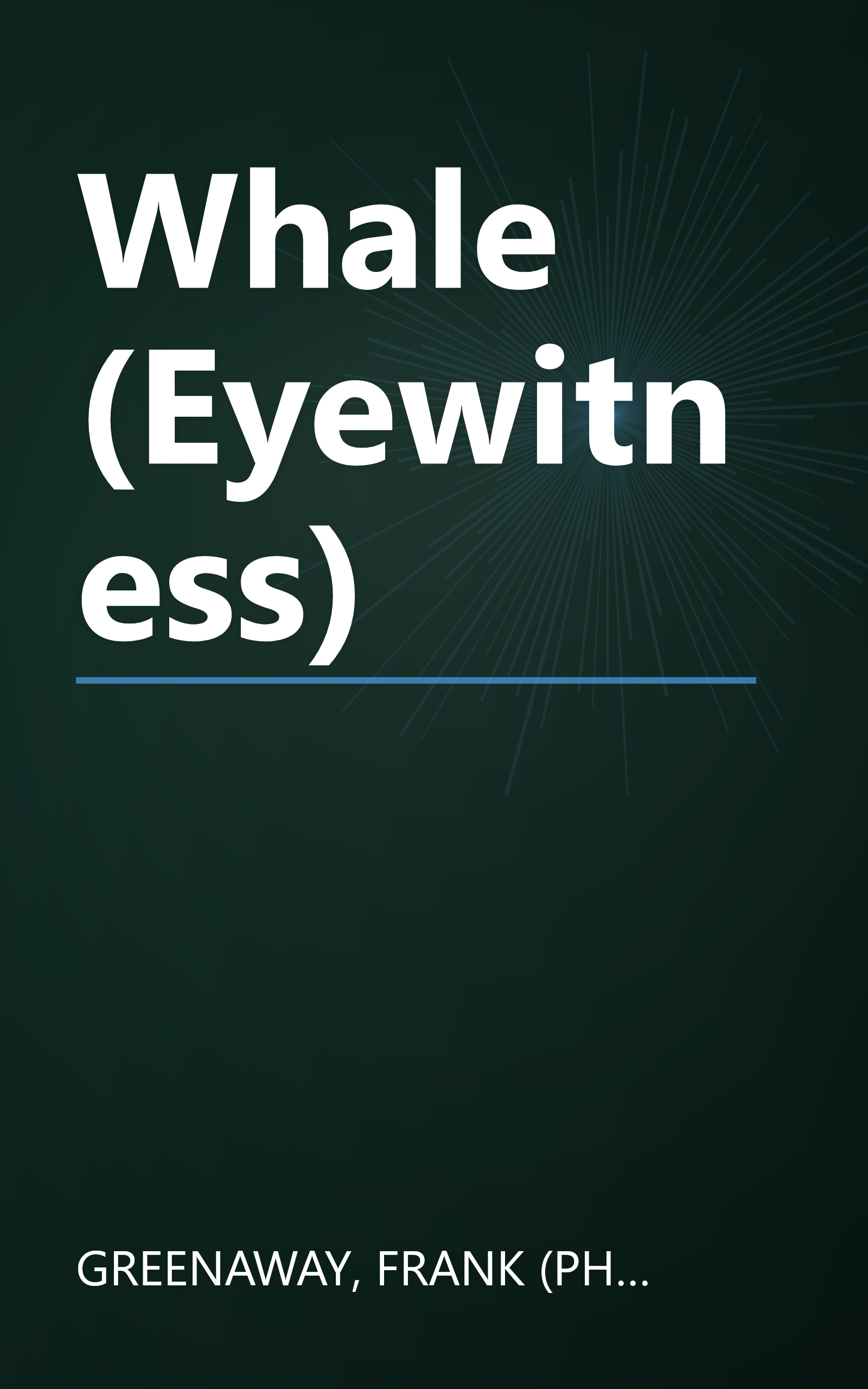 Whale (Eyewitness) book cover