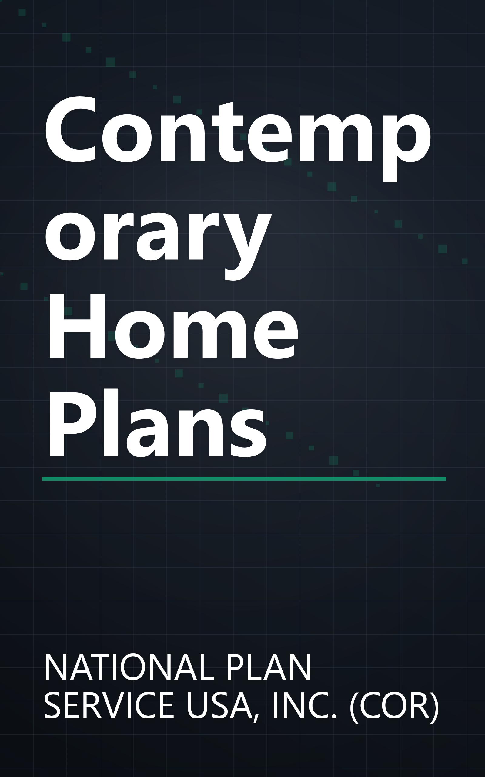 Contemporary Home Plans book cover