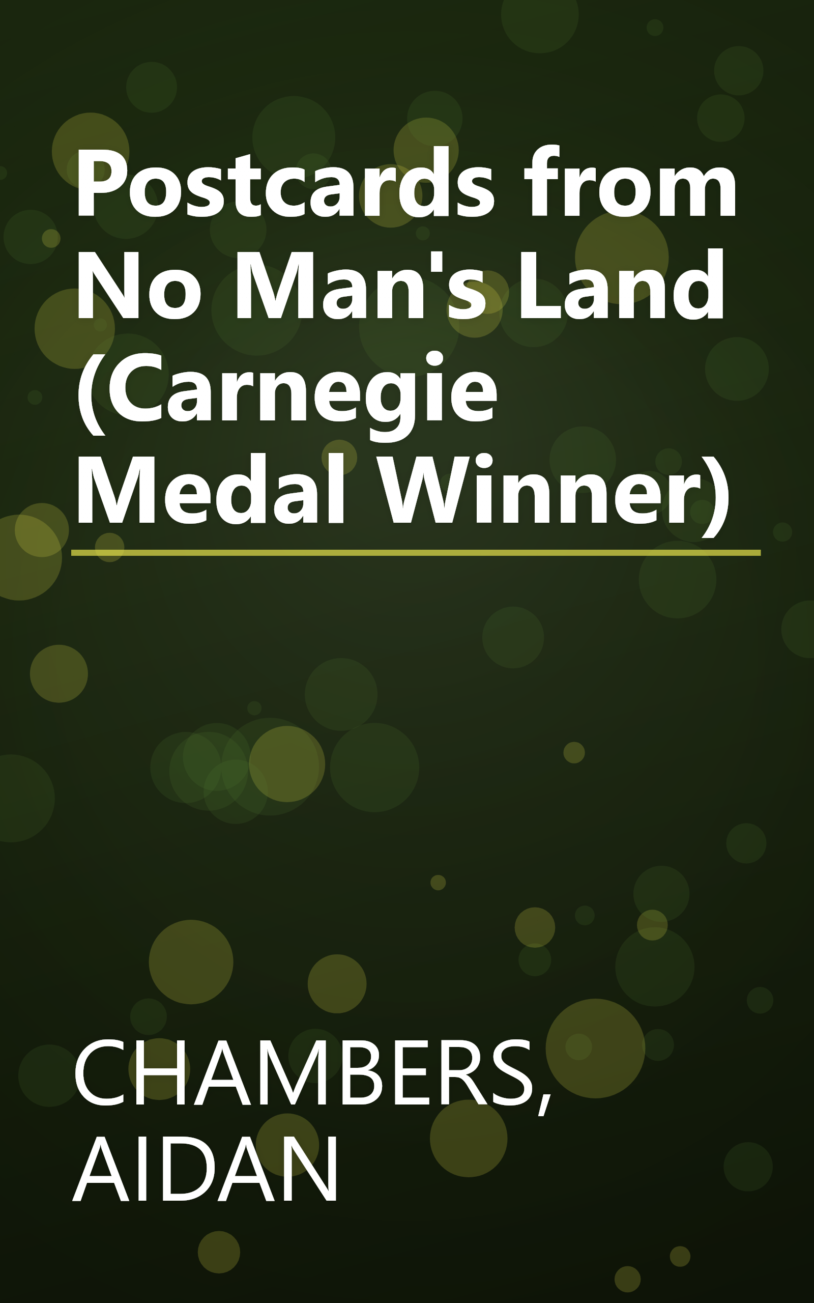 Postcards from No Man's Land (Carnegie Medal Winner) book cover