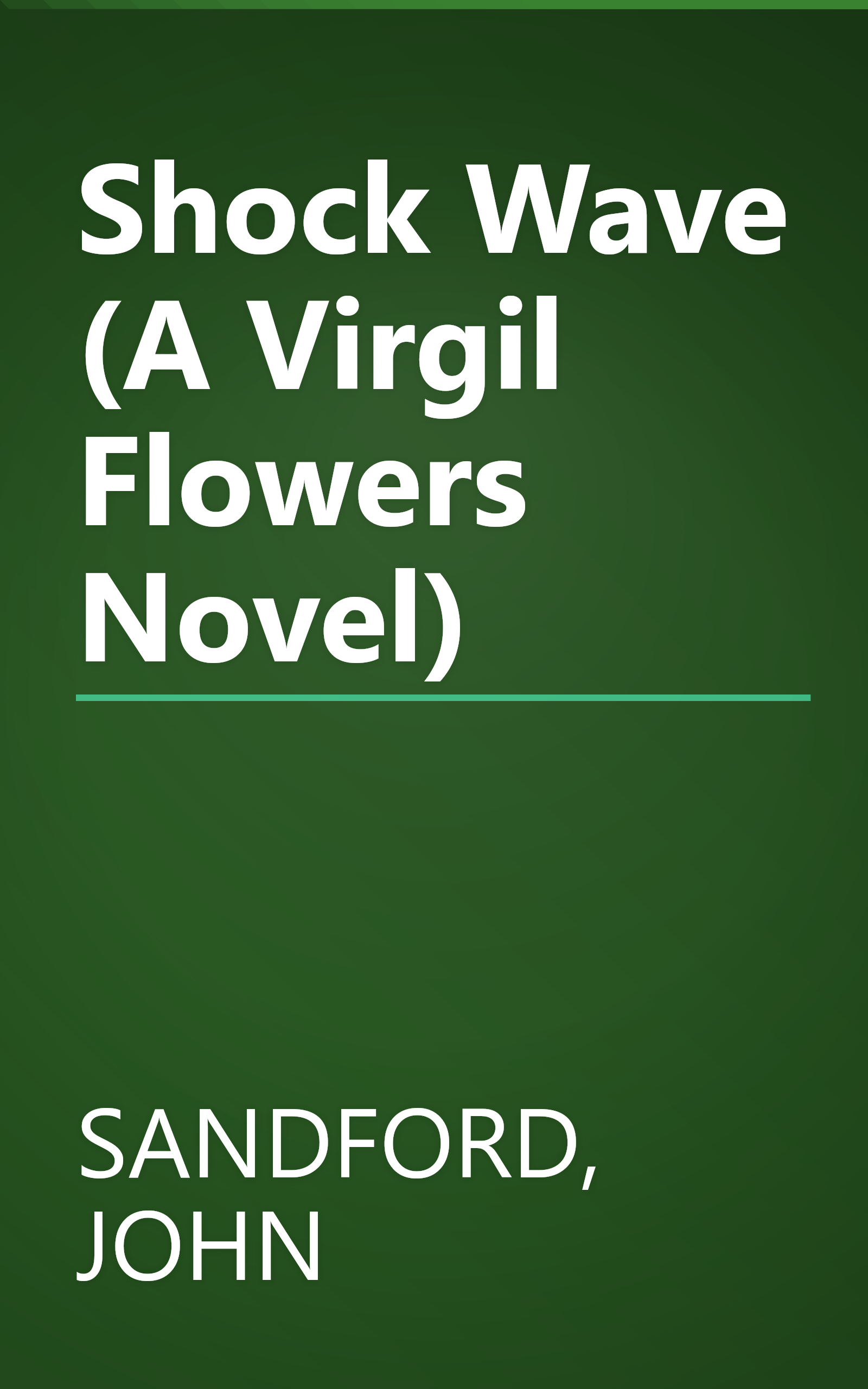 Shock Wave (A Virgil Flowers Novel) book cover