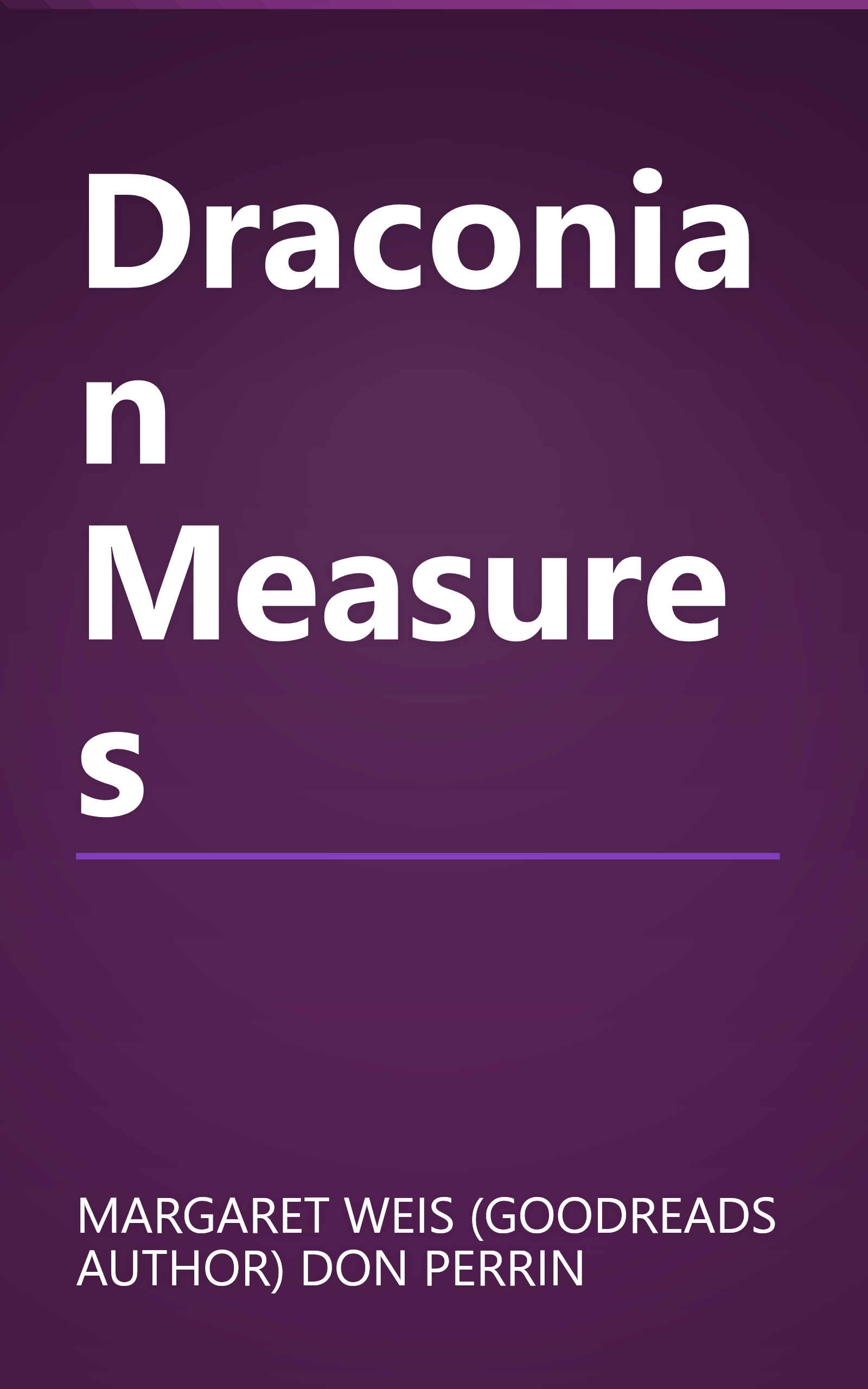 Draconian Measures book cover