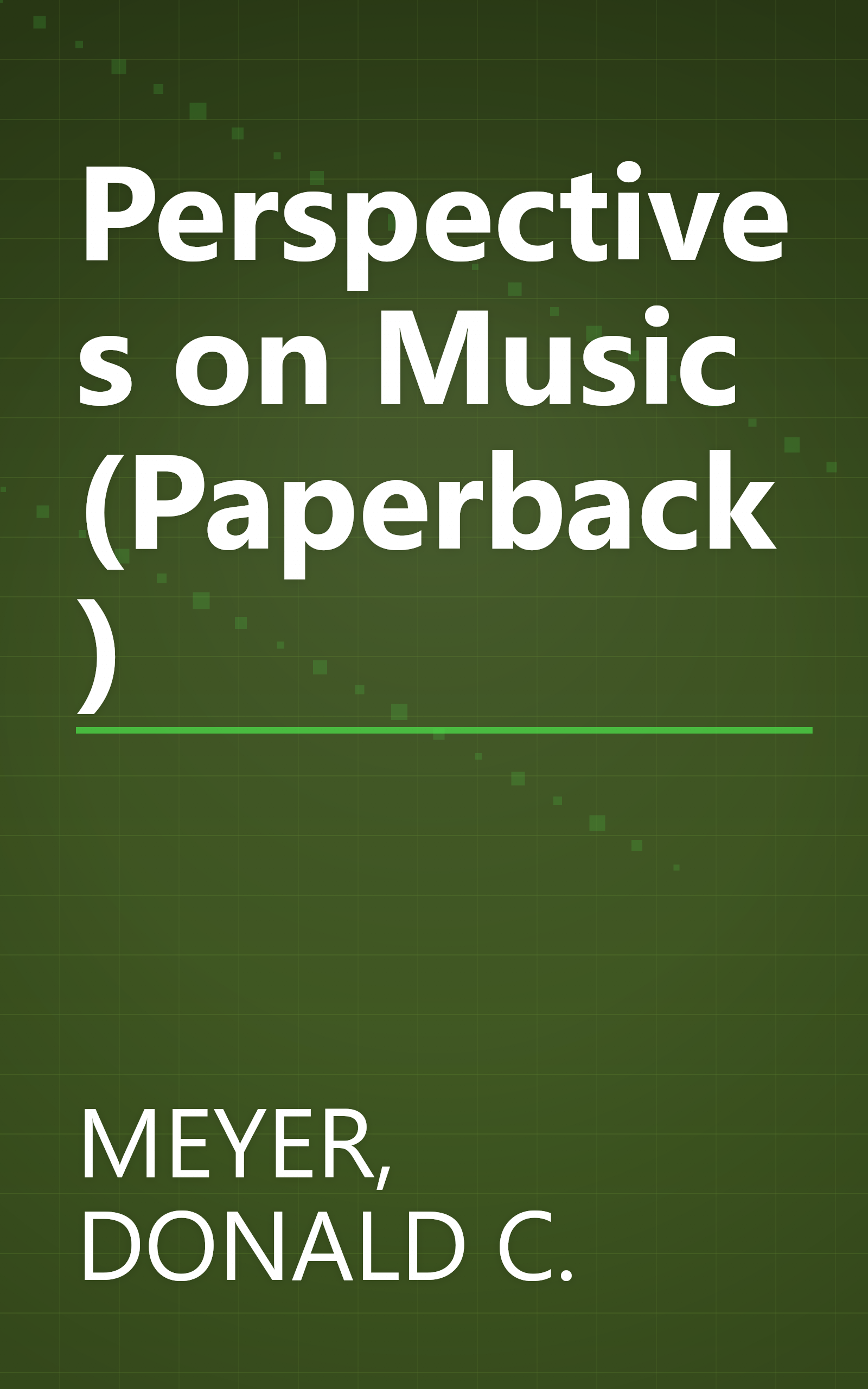 Perspectives on Music (Paperback) book cover