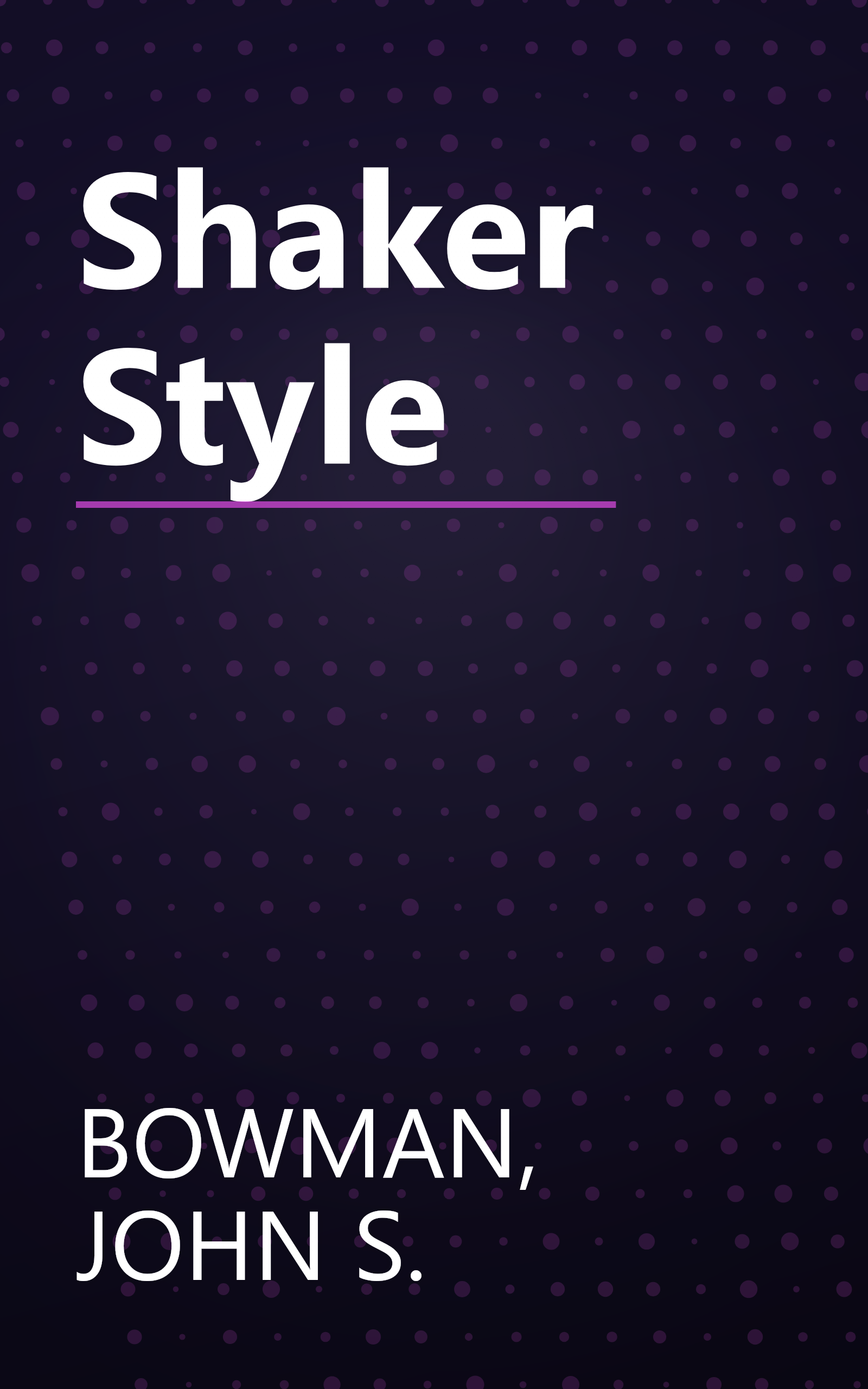 Shaker Style book cover