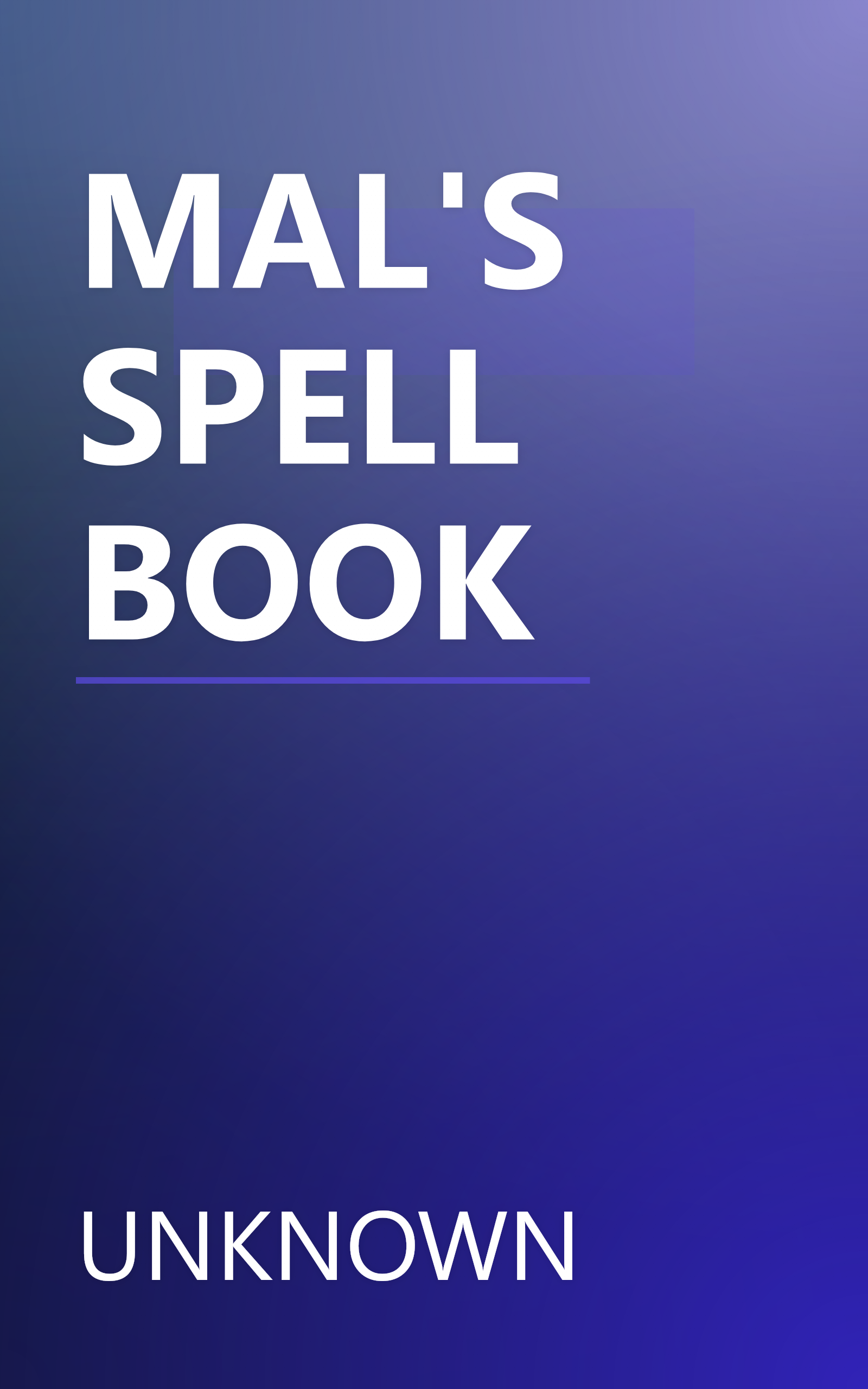 MAL'S SPELL BOOK book cover