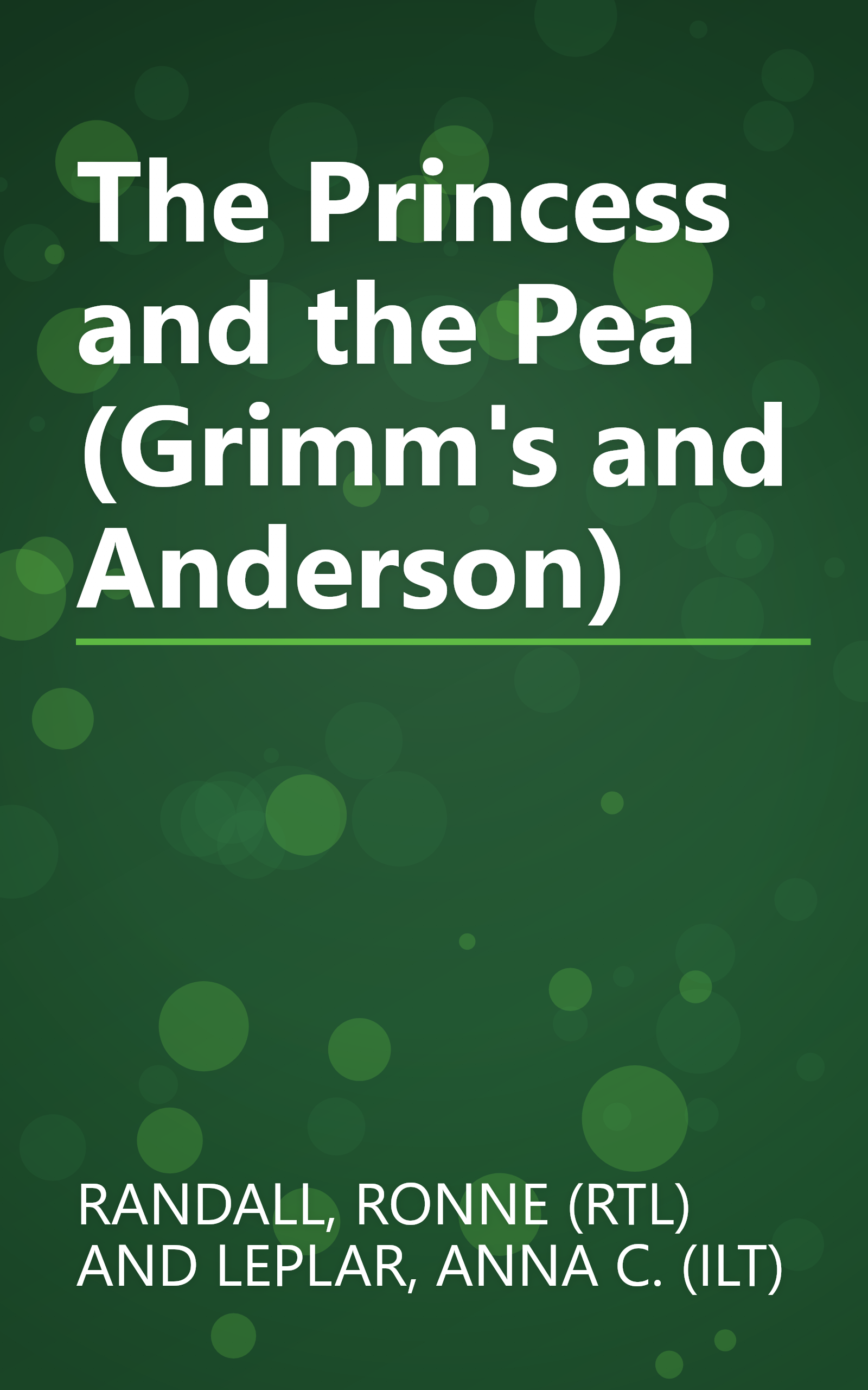 The Princess and the Pea (Grimm's and Anderson) book cover