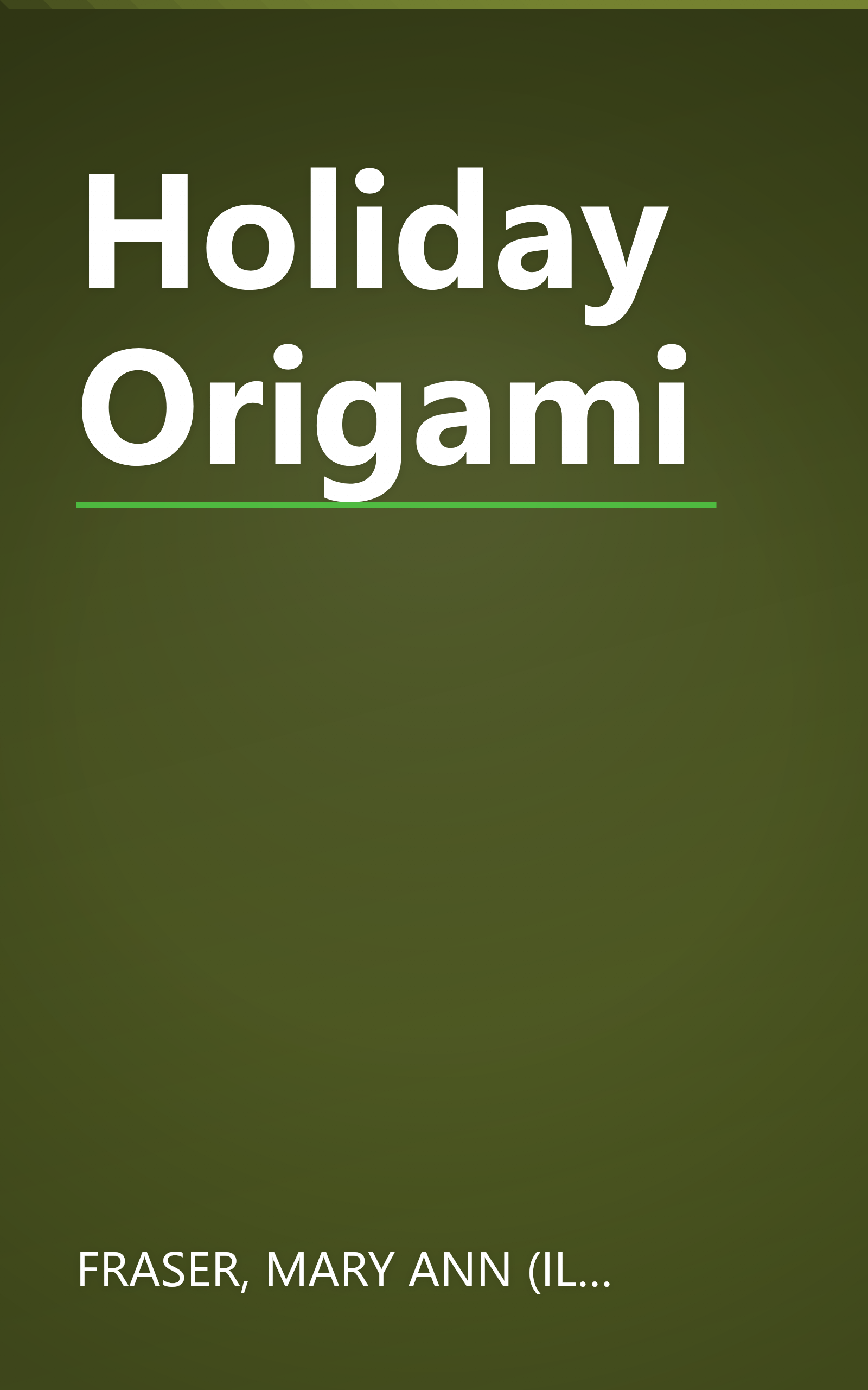 Holiday Origami book cover