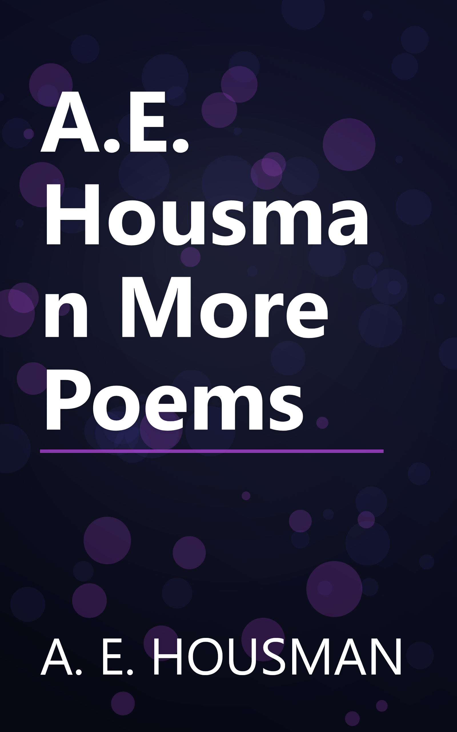 A.E. Housman More Poems book cover