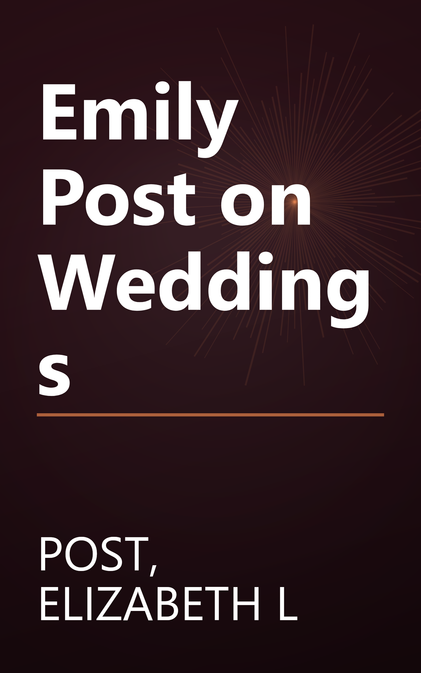 Emily Post on Weddings book cover
