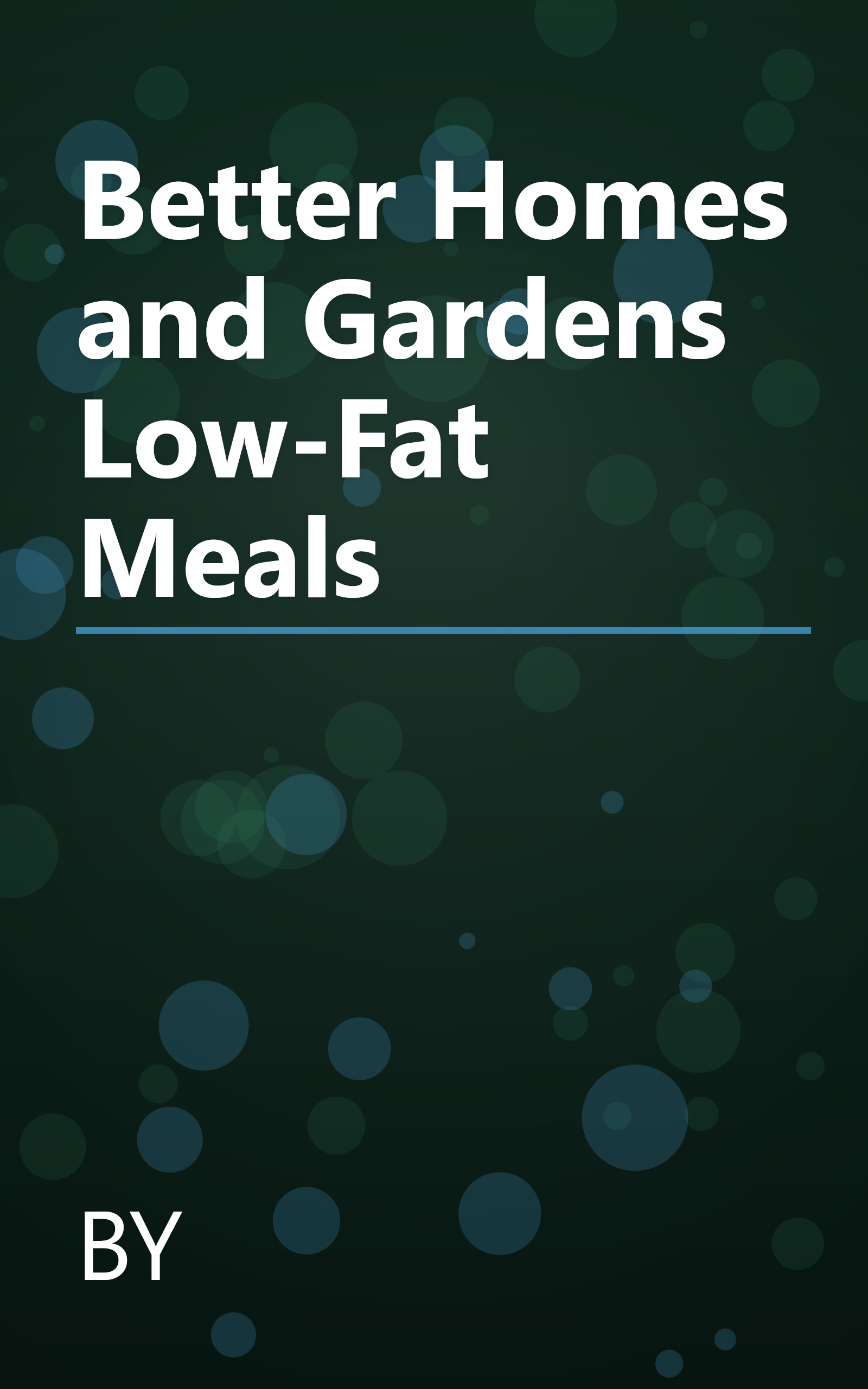 Better Homes and Gardens Low-Fat Meals book cover