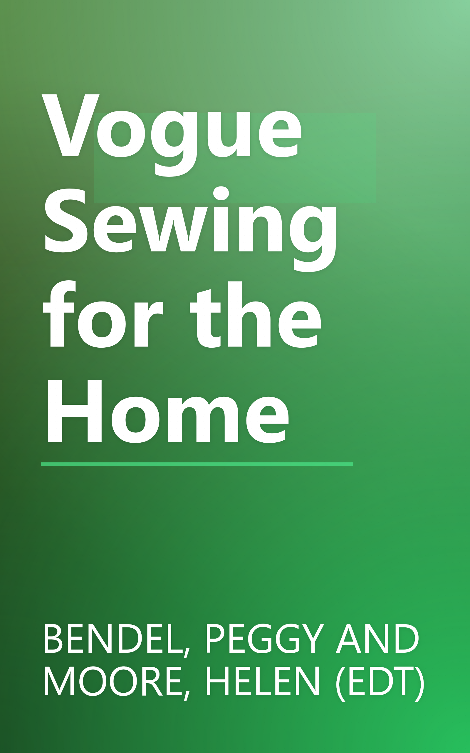 Vogue Sewing for the Home book cover