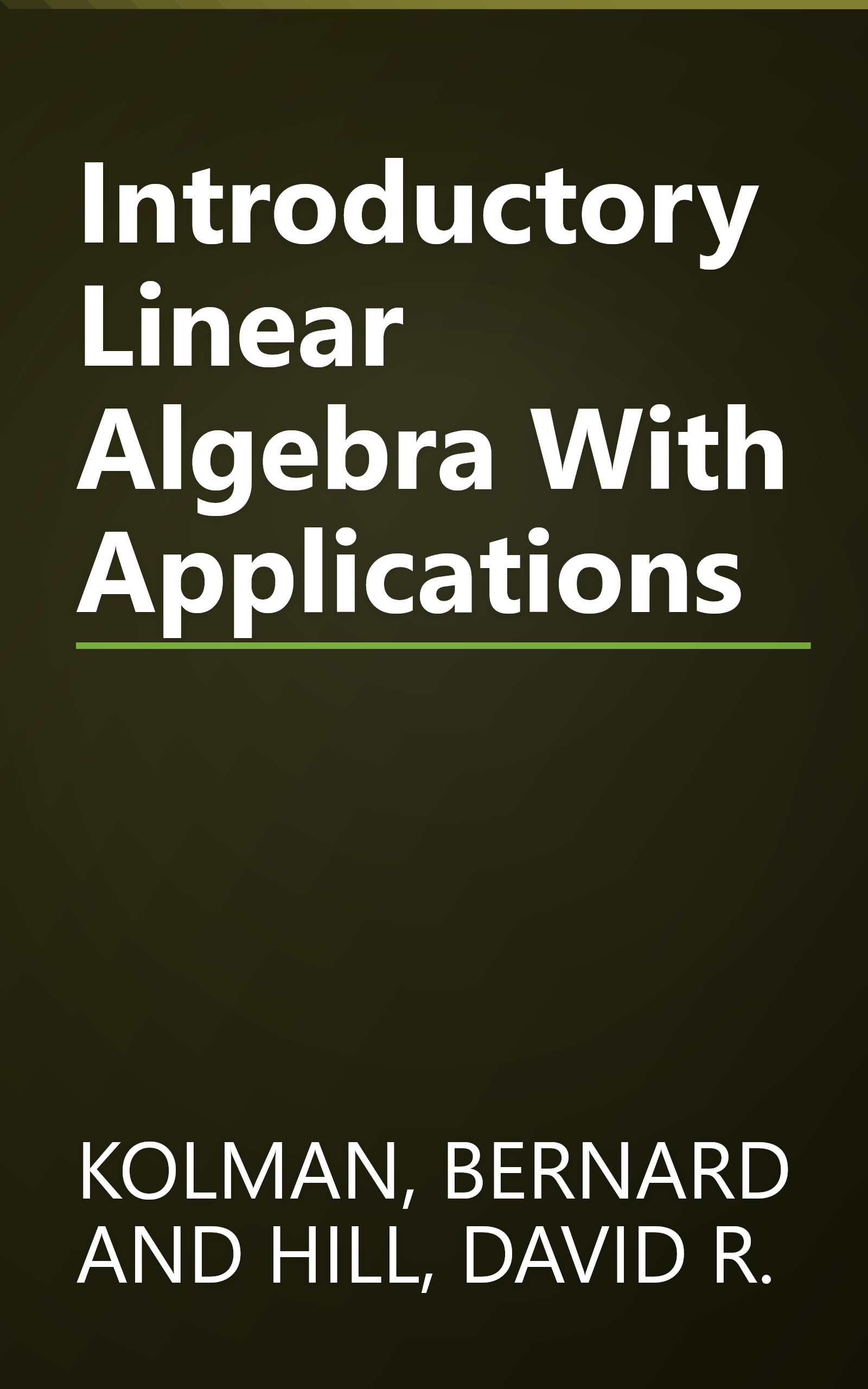 Introductory Linear Algebra With Applications book cover