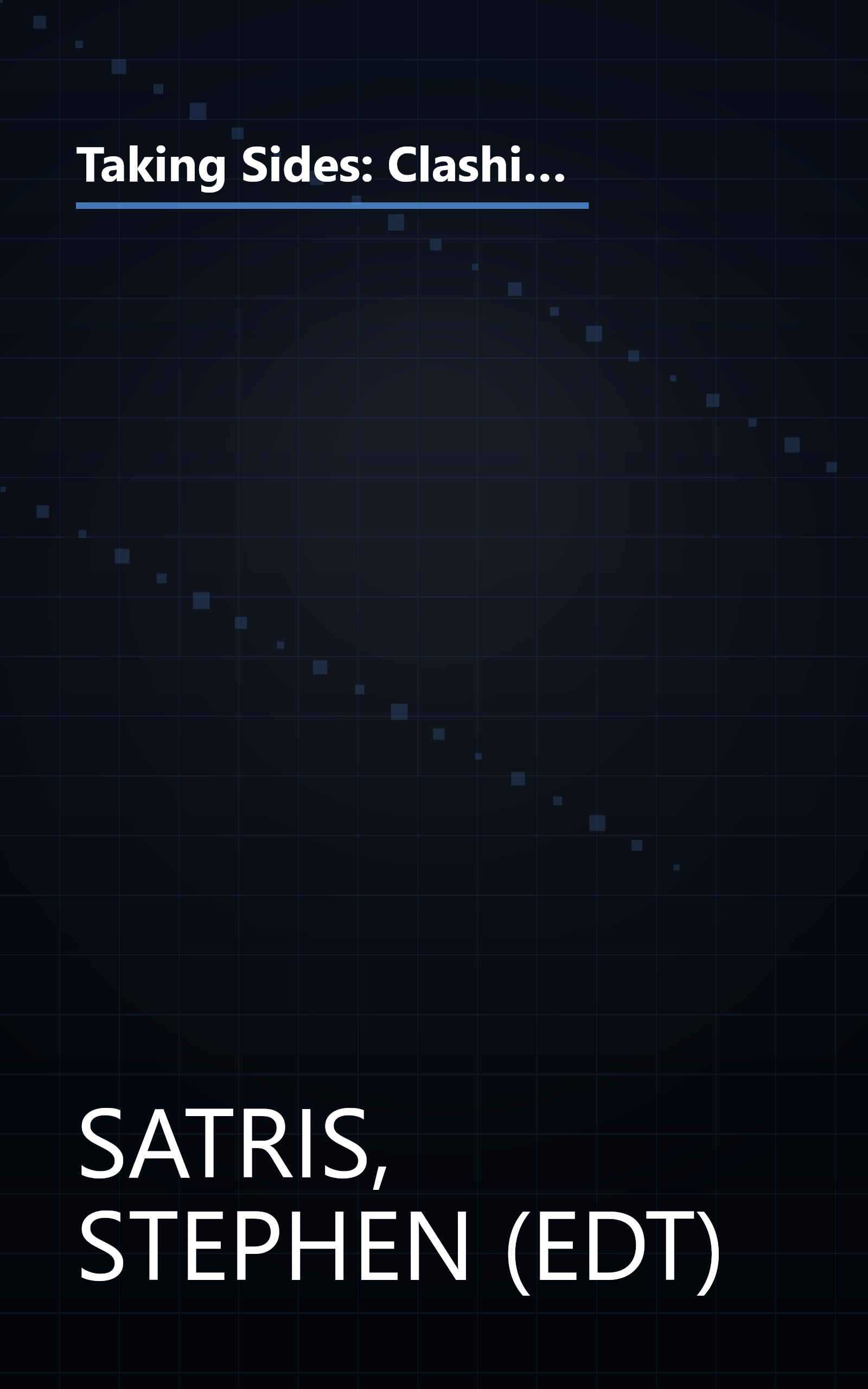 Taking Sides: Clashing Views on Controversial Moral Issues (Taking Sides Clashing Views on Controversial Moral Issues, 6th ed) book cover