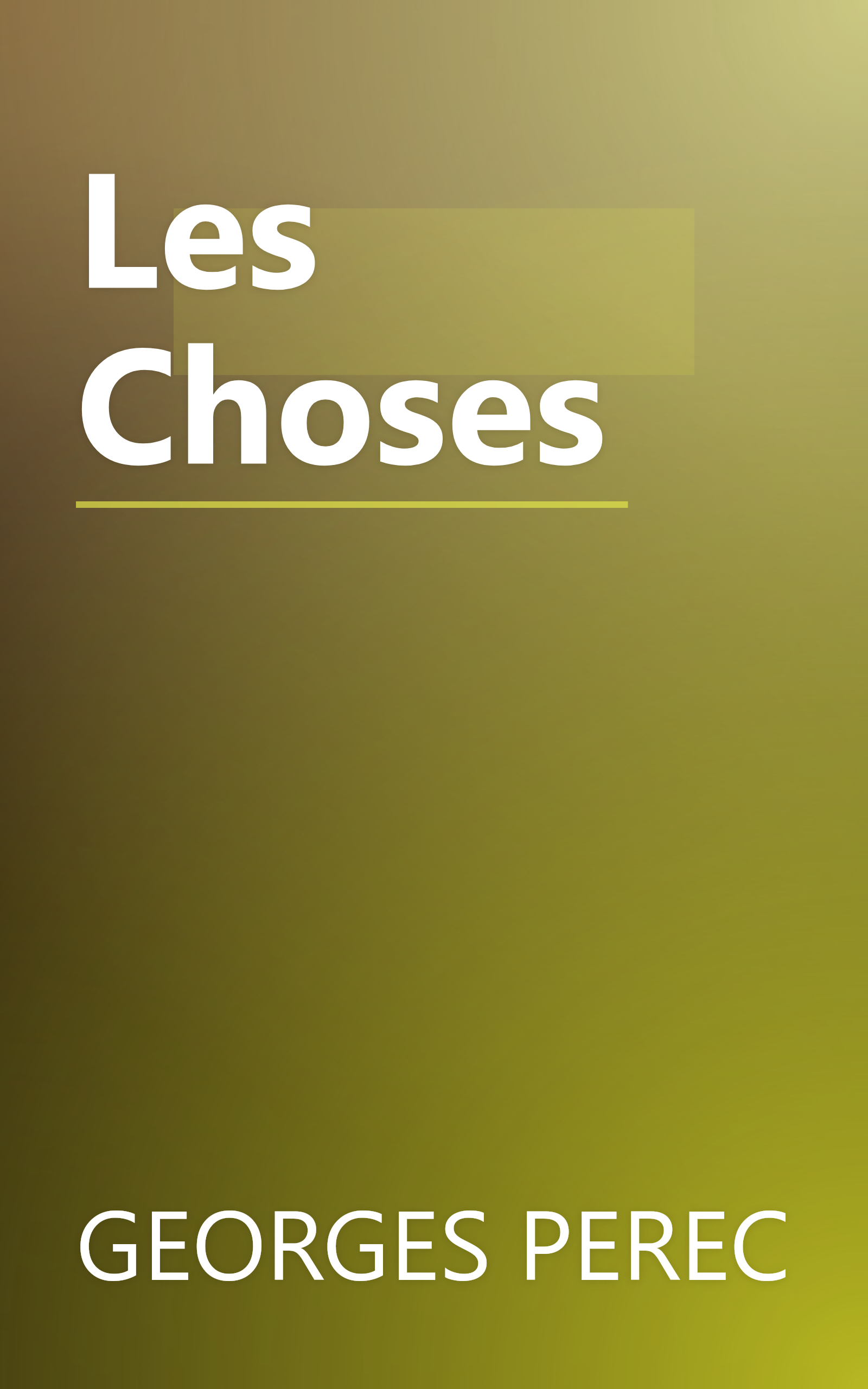 Les Choses book cover