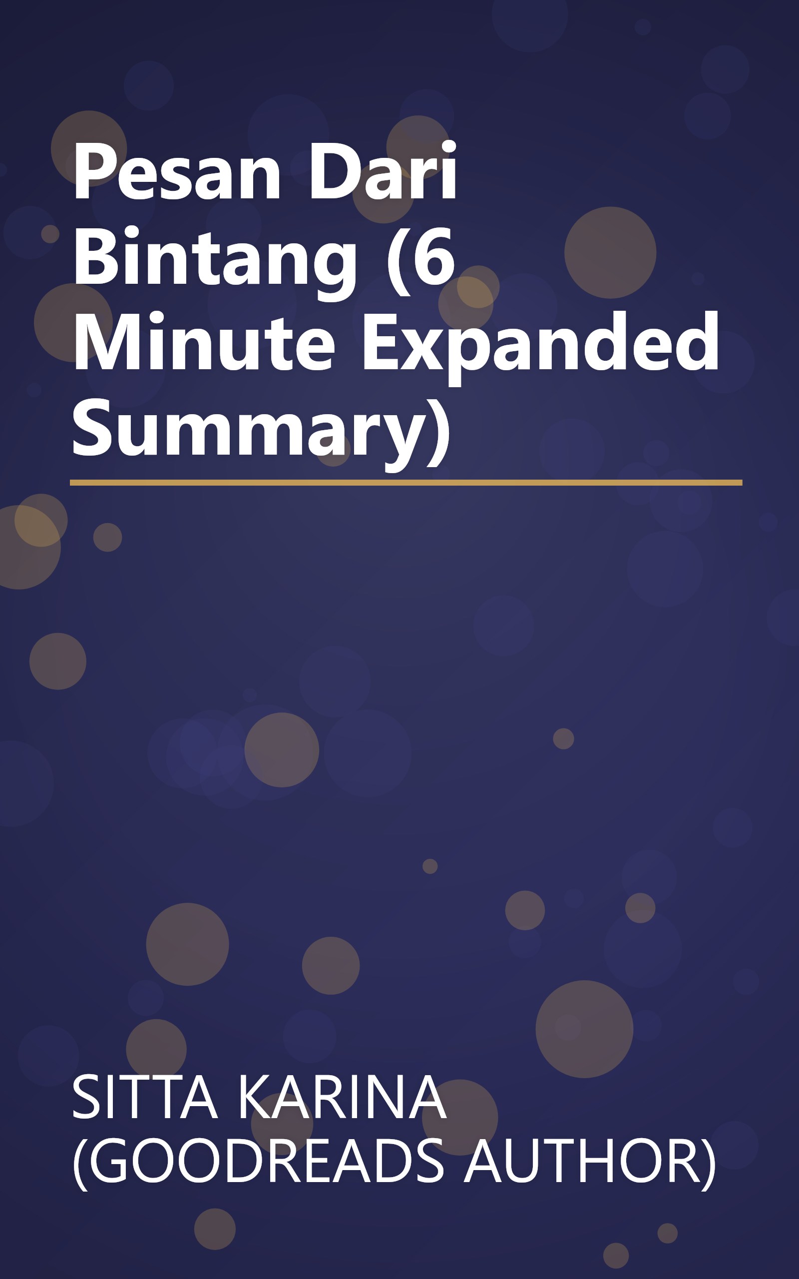 Pesan Dari Bintang (6 Minute   Expanded Summary) book cover