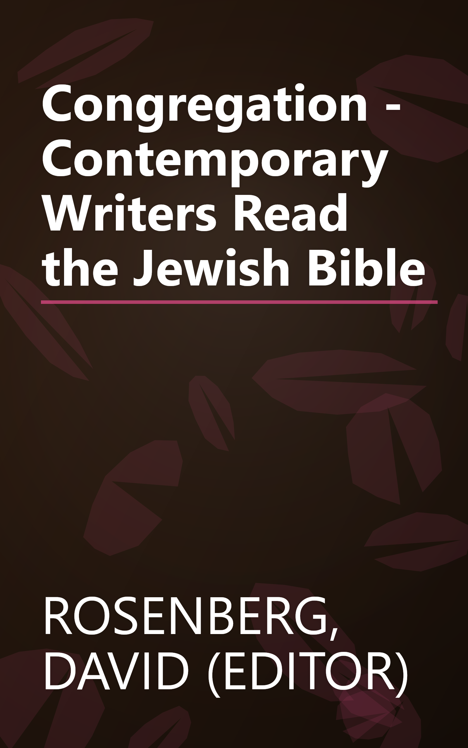 Congregation - Contemporary Writers Read the Jewish Bible book cover