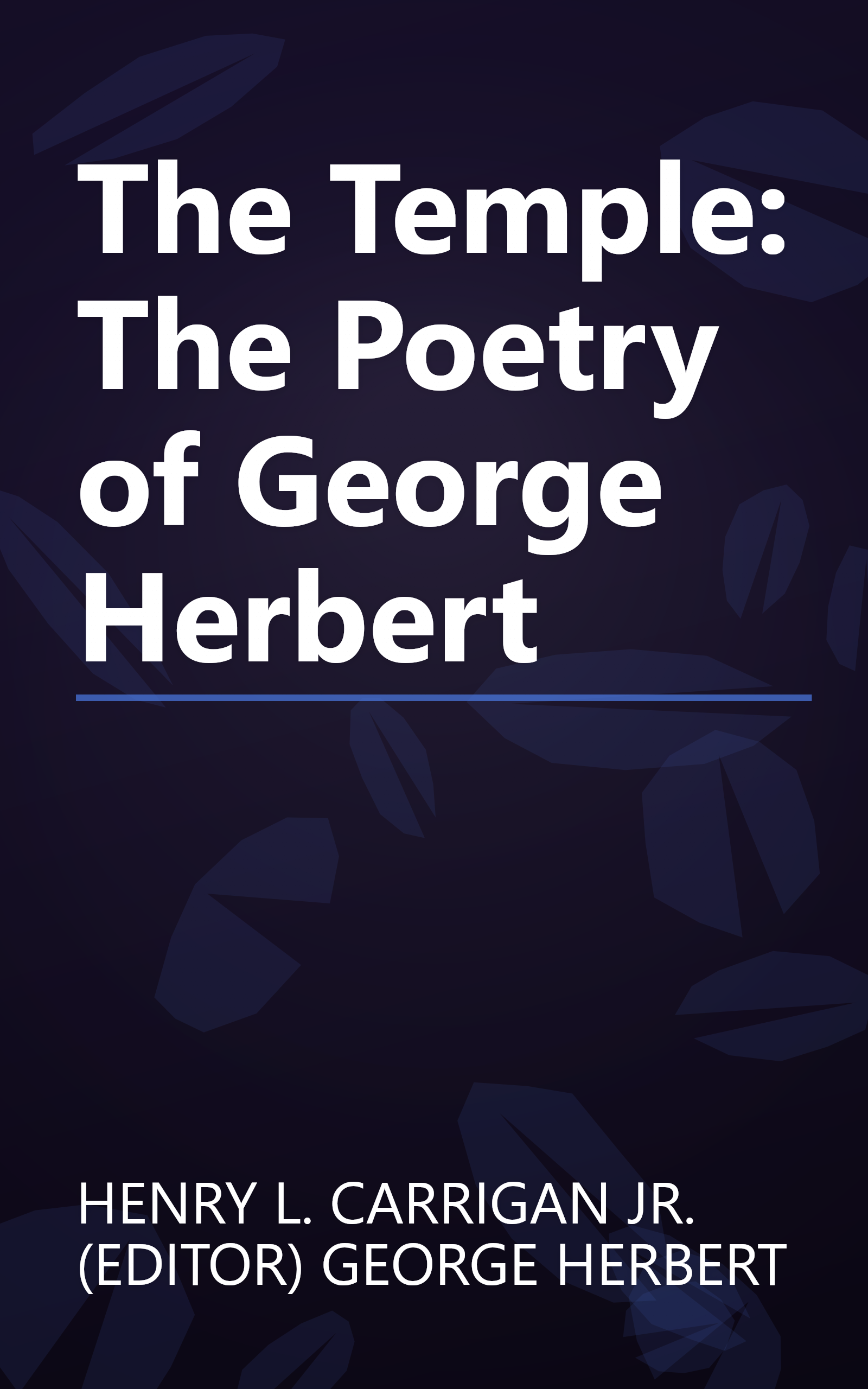 The Temple: The Poetry of George Herbert book cover