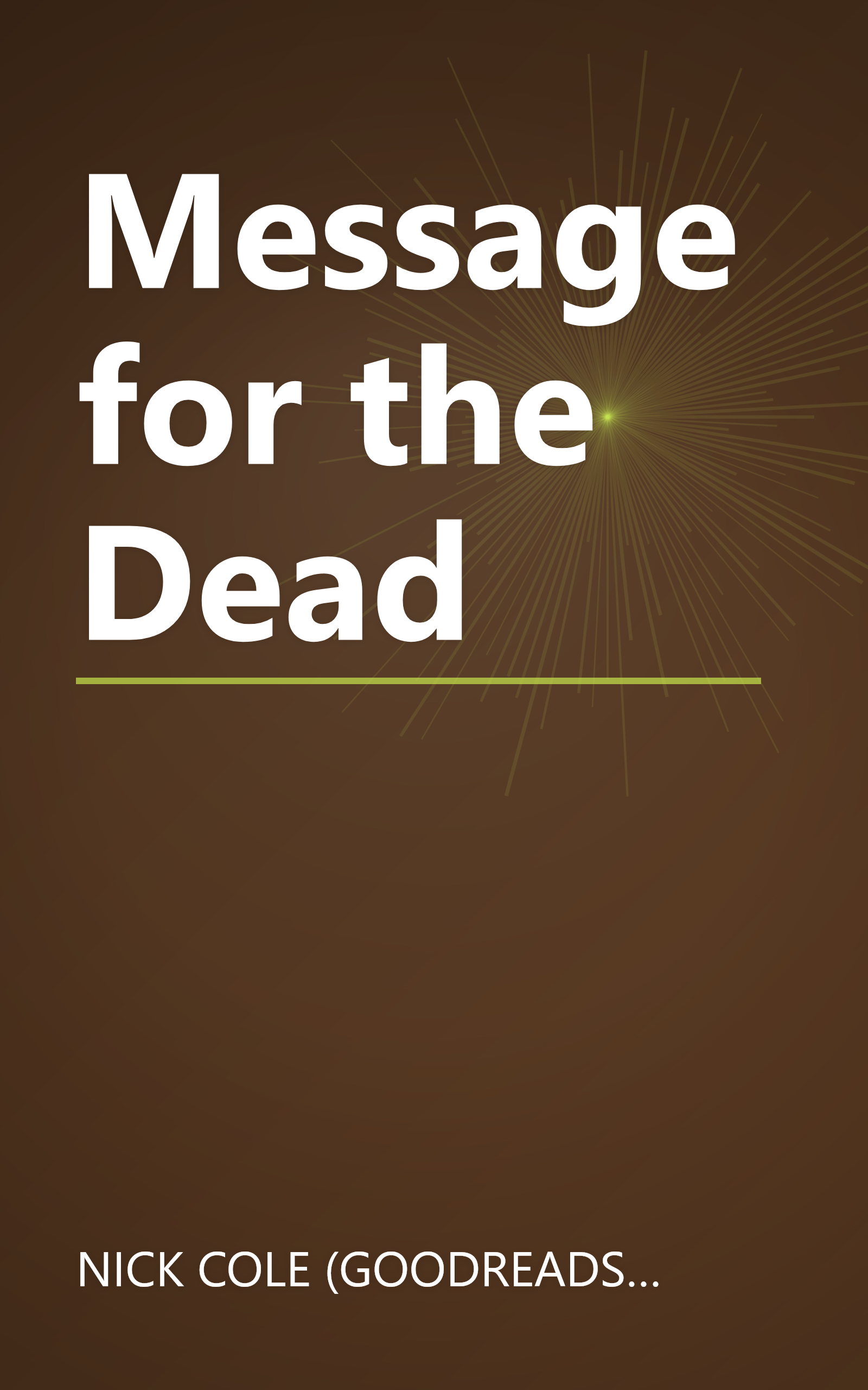 Message for the Dead book cover