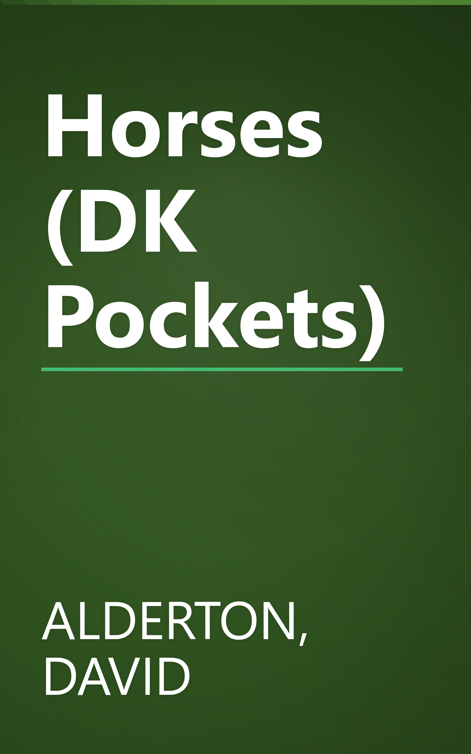 Horses (DK Pockets) book cover