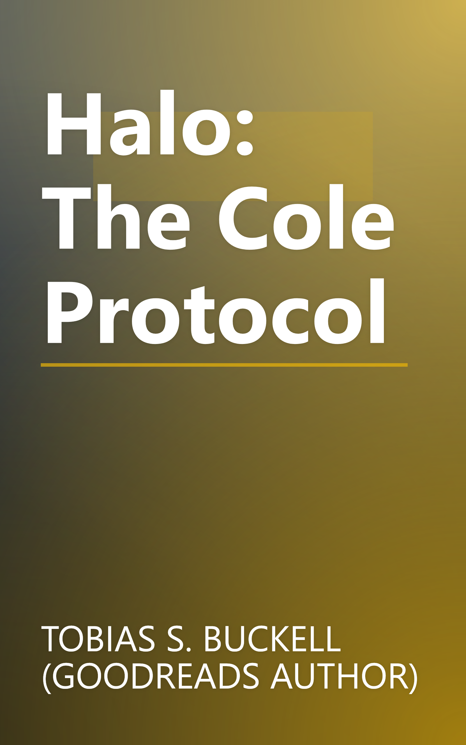 Halo: The Cole Protocol book cover