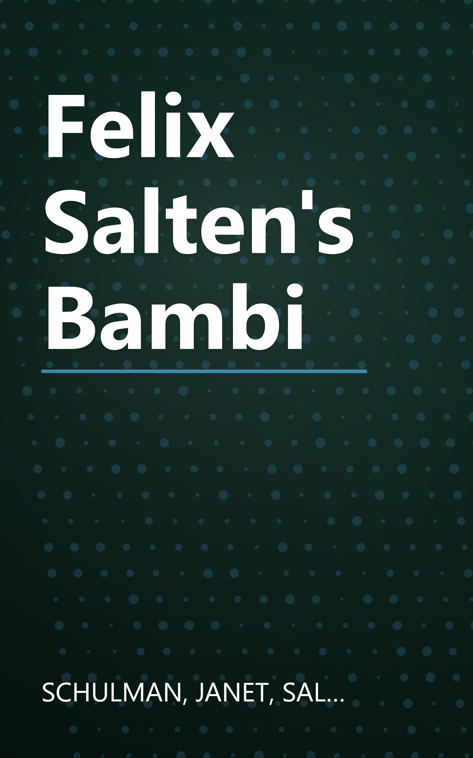 Felix Salten's Bambi book cover