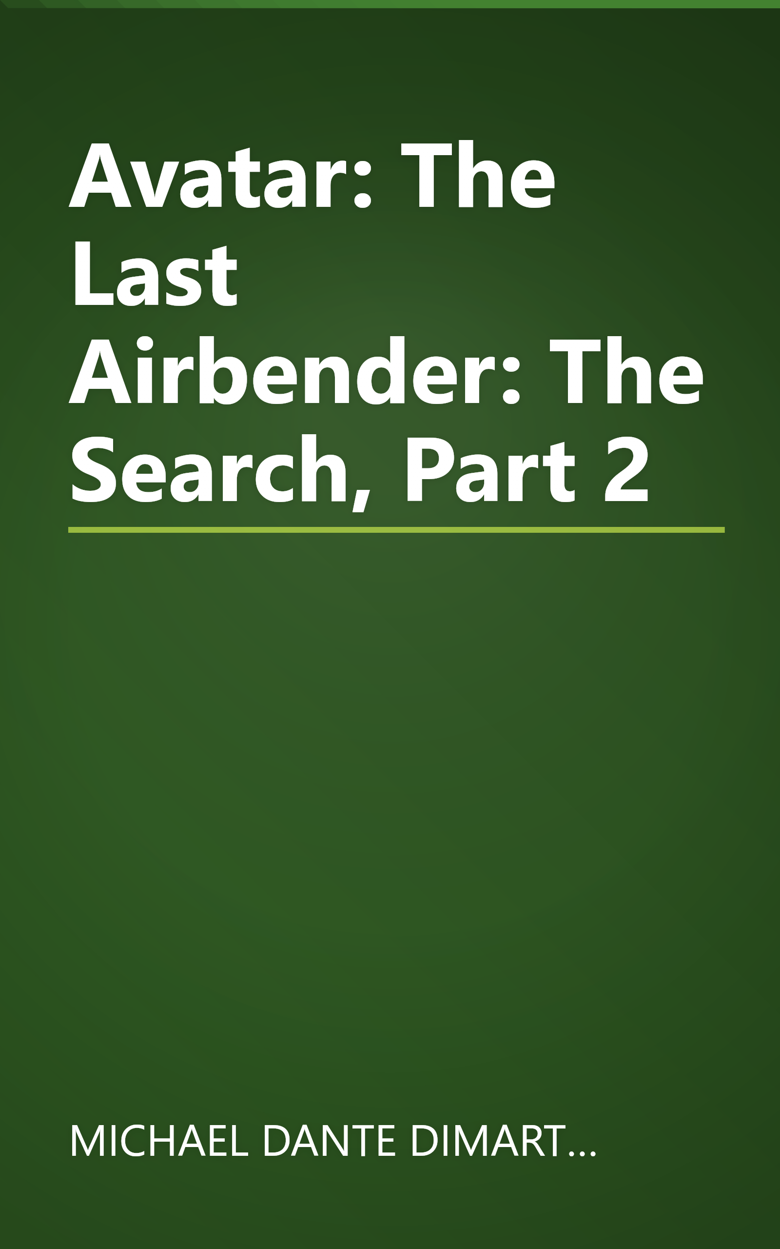 Avatar: The Last Airbender: The Search, Part 2 book cover