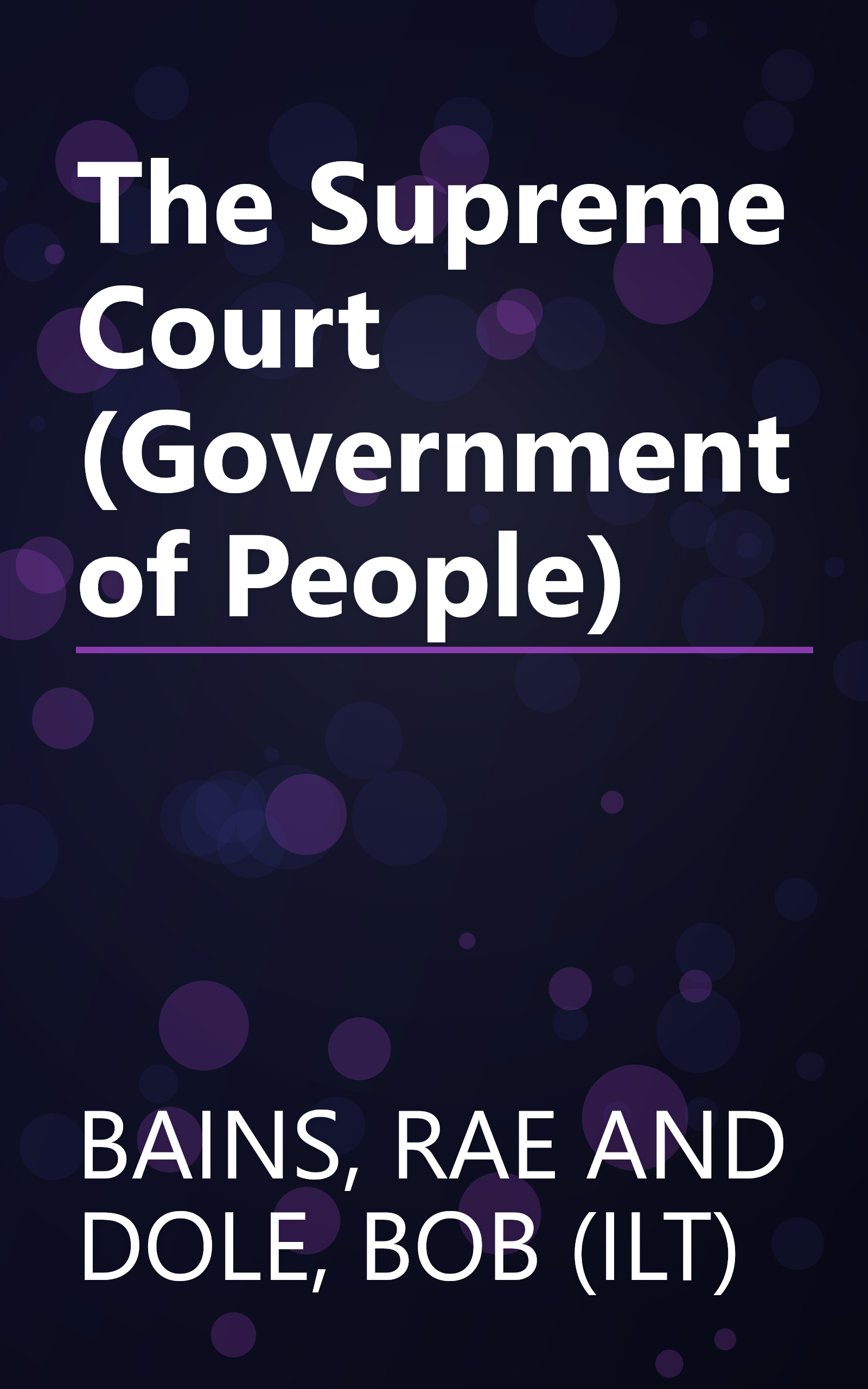 The Supreme Court (Government of People) book cover