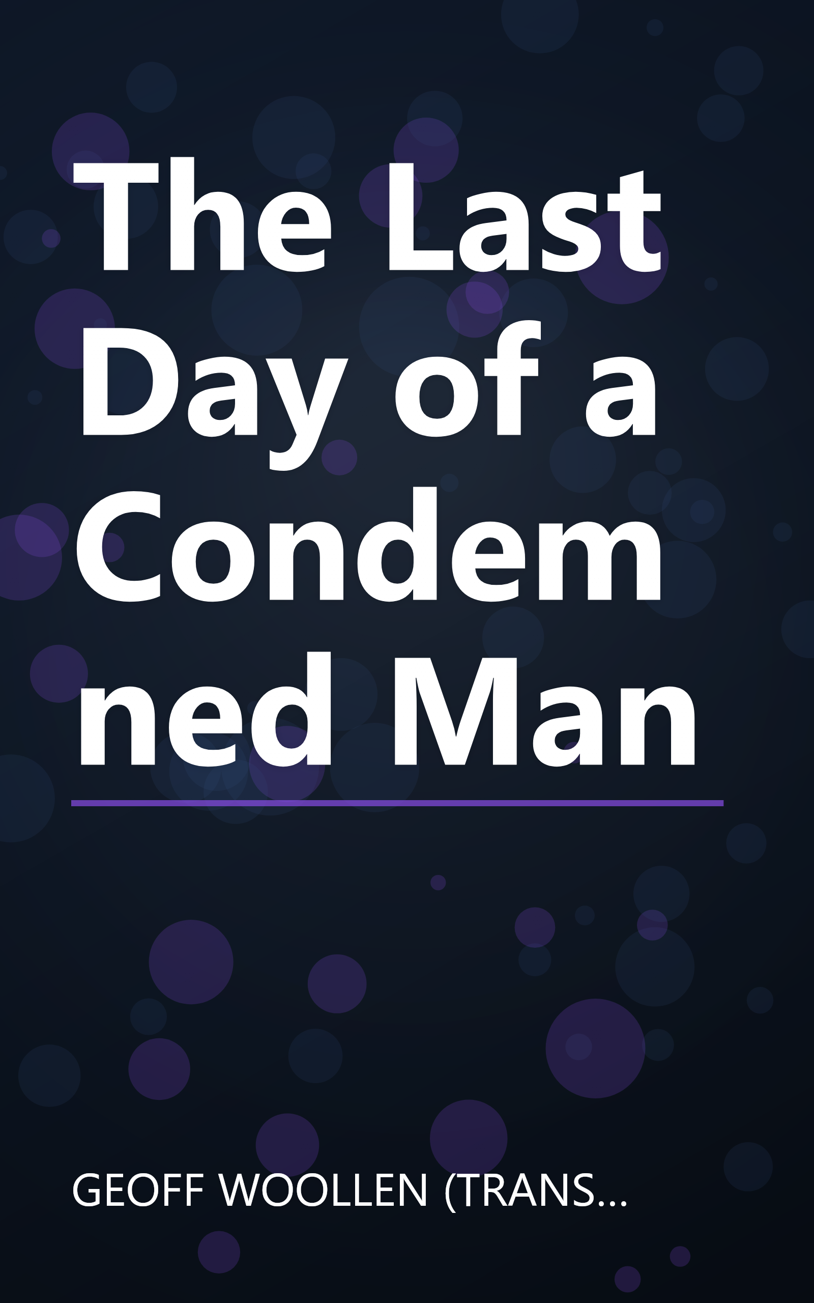The Last Day of a Condemned Man book cover