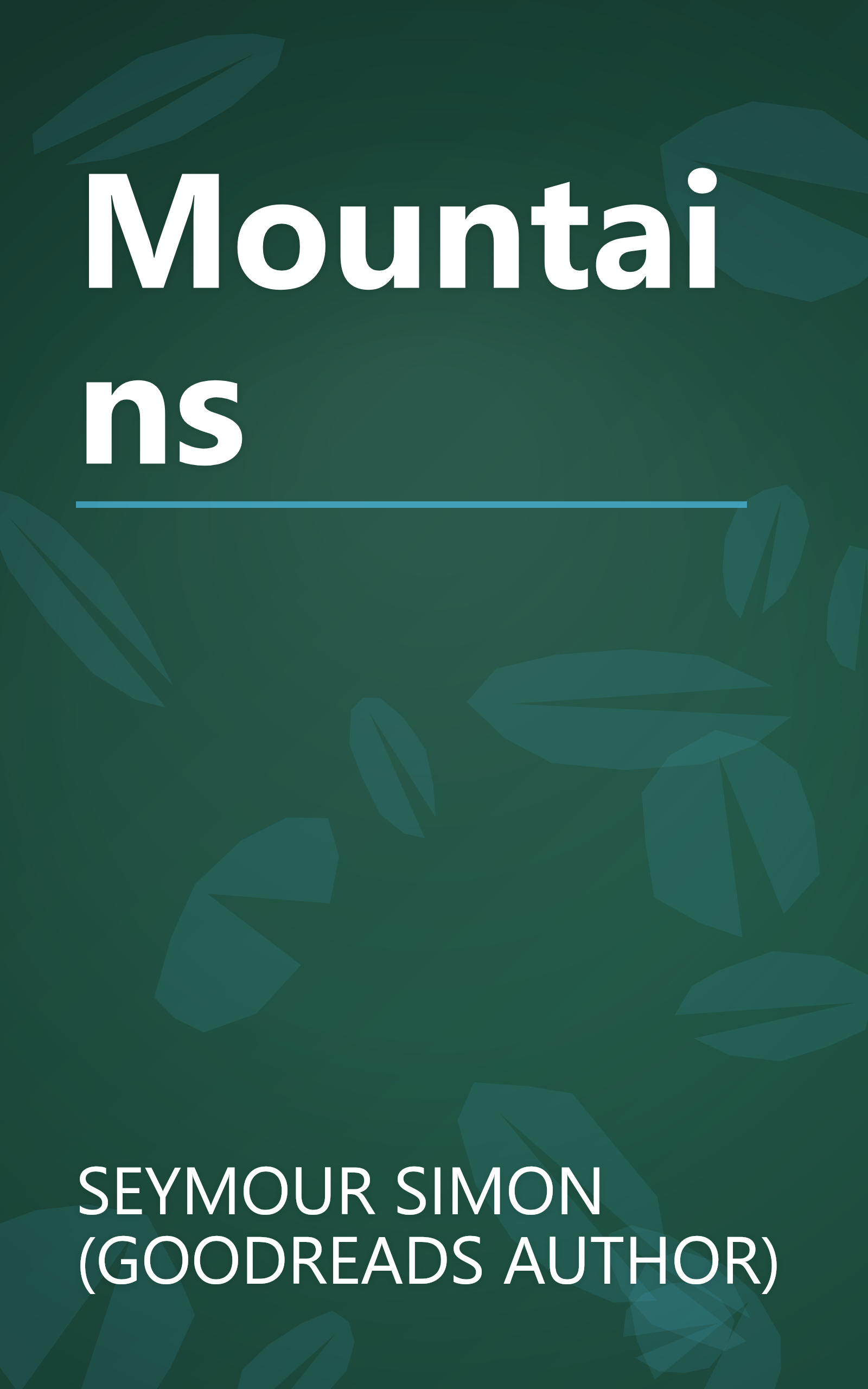 Mountains book cover