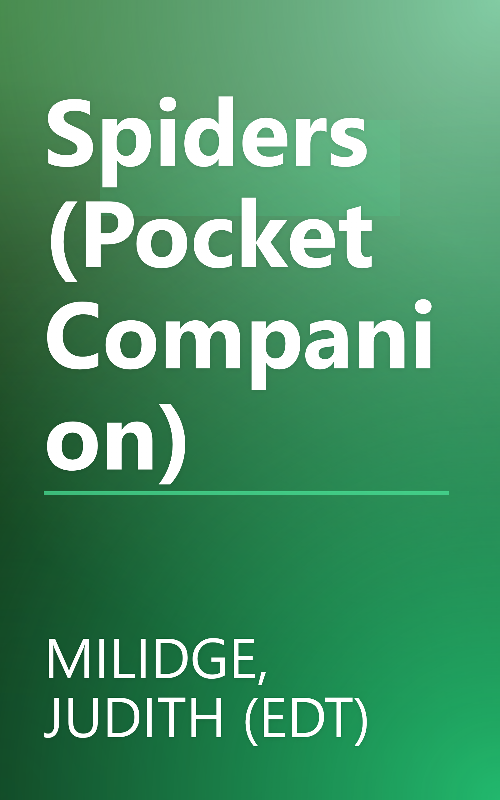 Spiders (Pocket Companion) book cover