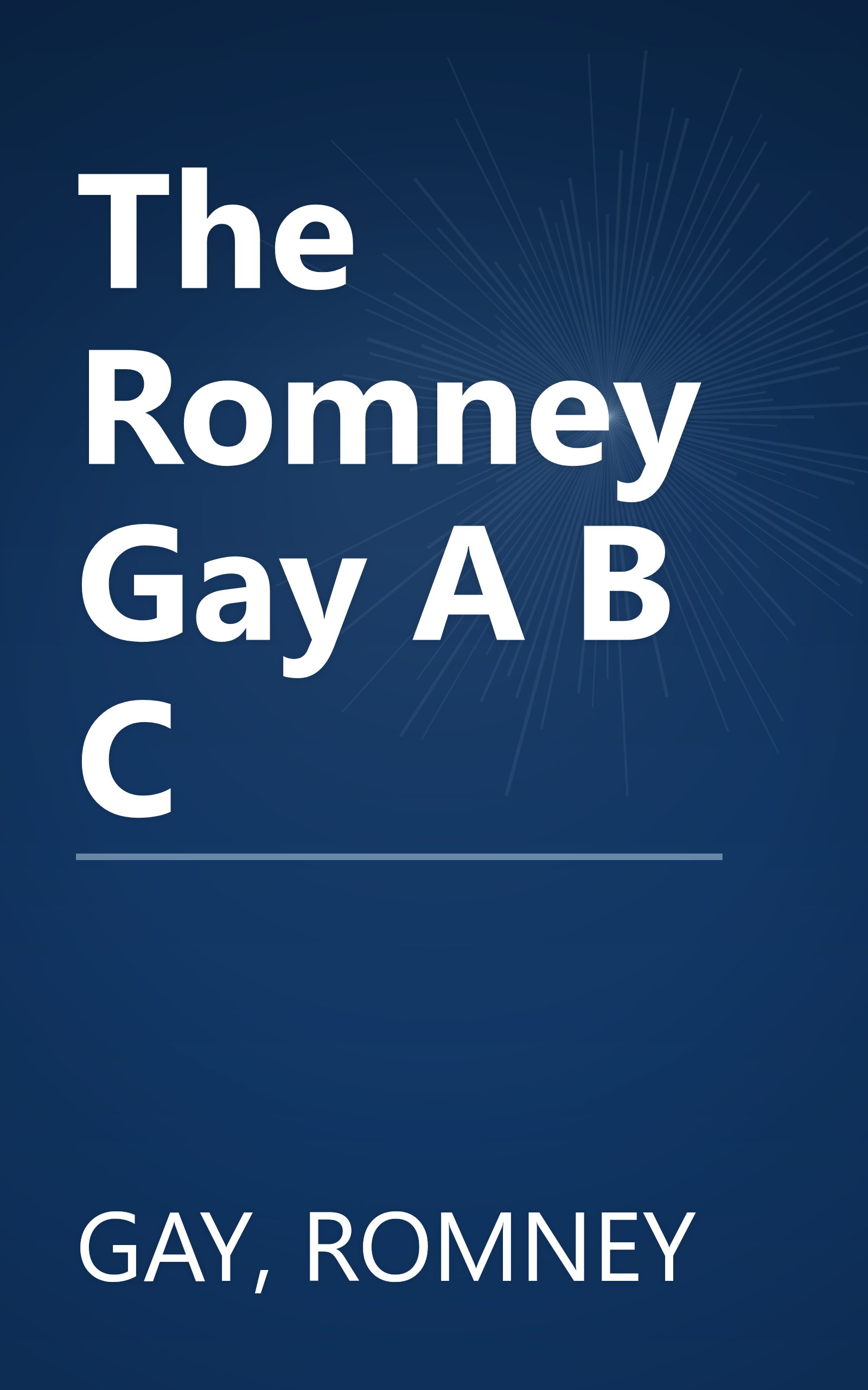 The Romney Gay A B C book cover