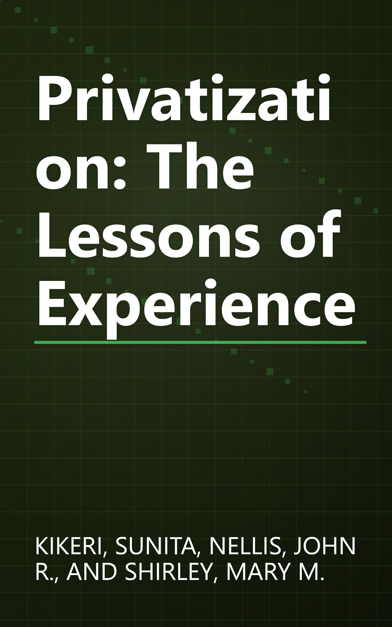 Privatization: The Lessons of Experience book cover