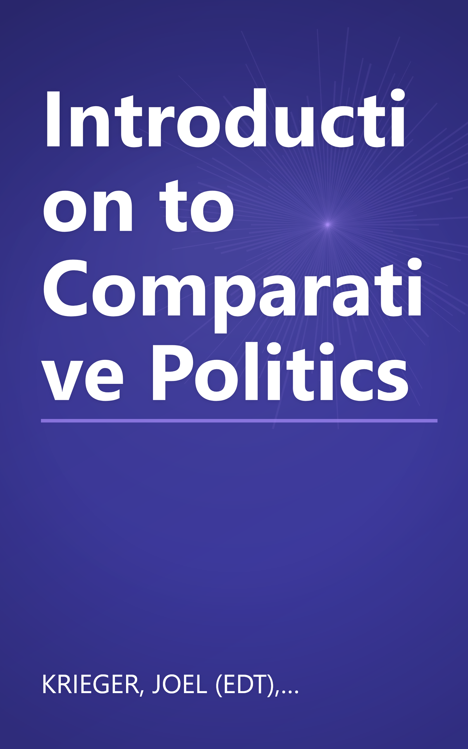 Introduction to Comparative Politics book cover