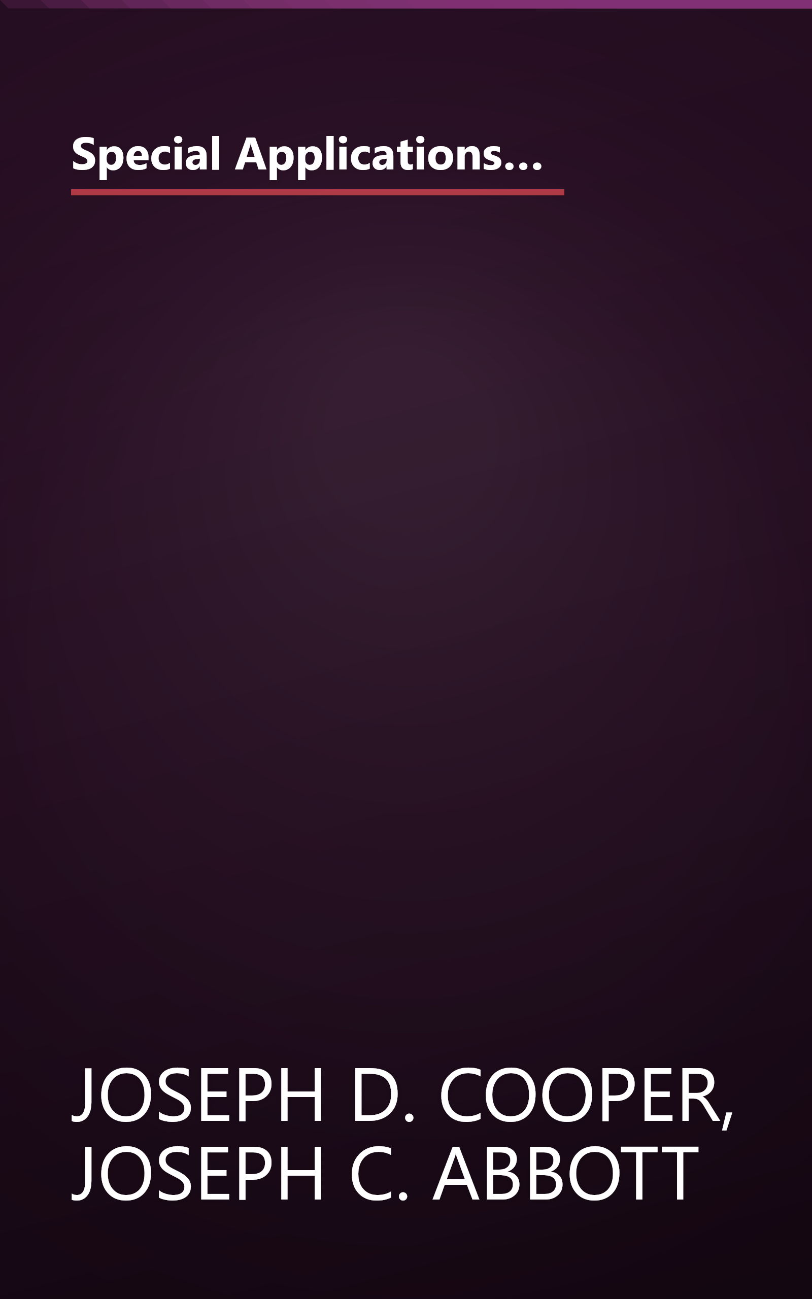 Special Applications: Motor Drives, Underwater Photography and Auxiliary Systems (The Nikon Handbook Series) book cover