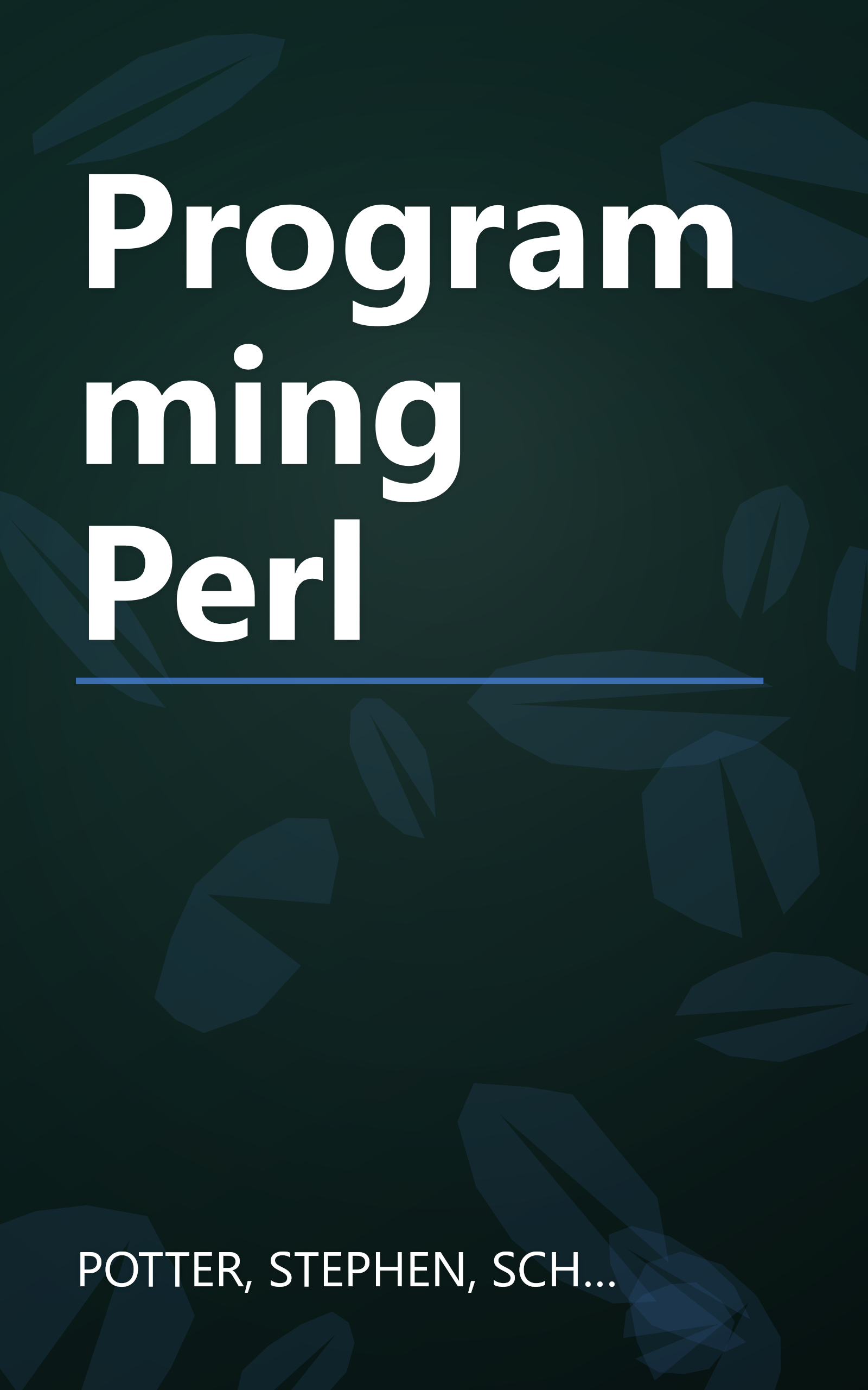 Programming Perl book cover