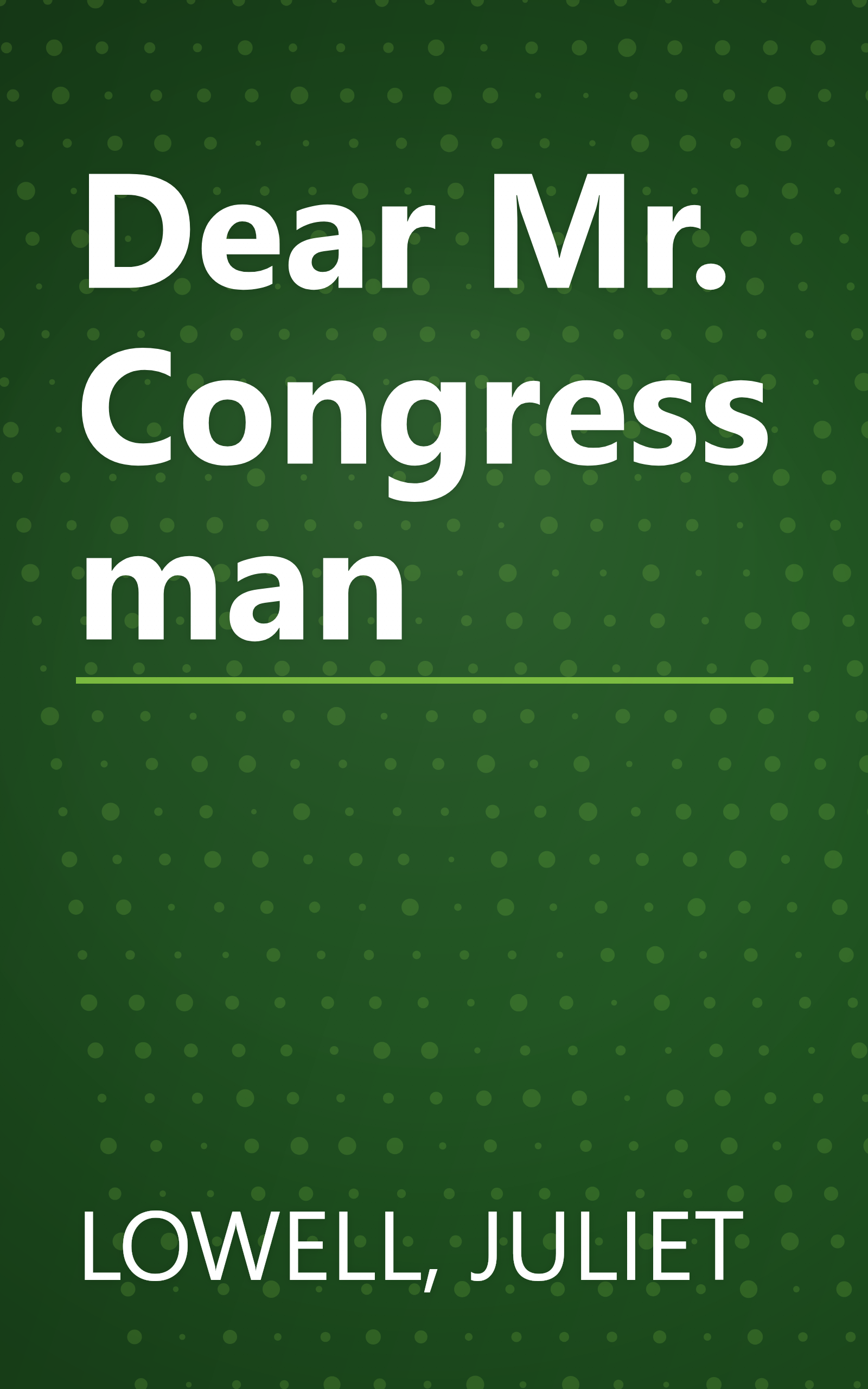 Dear Mr. Congressman book cover