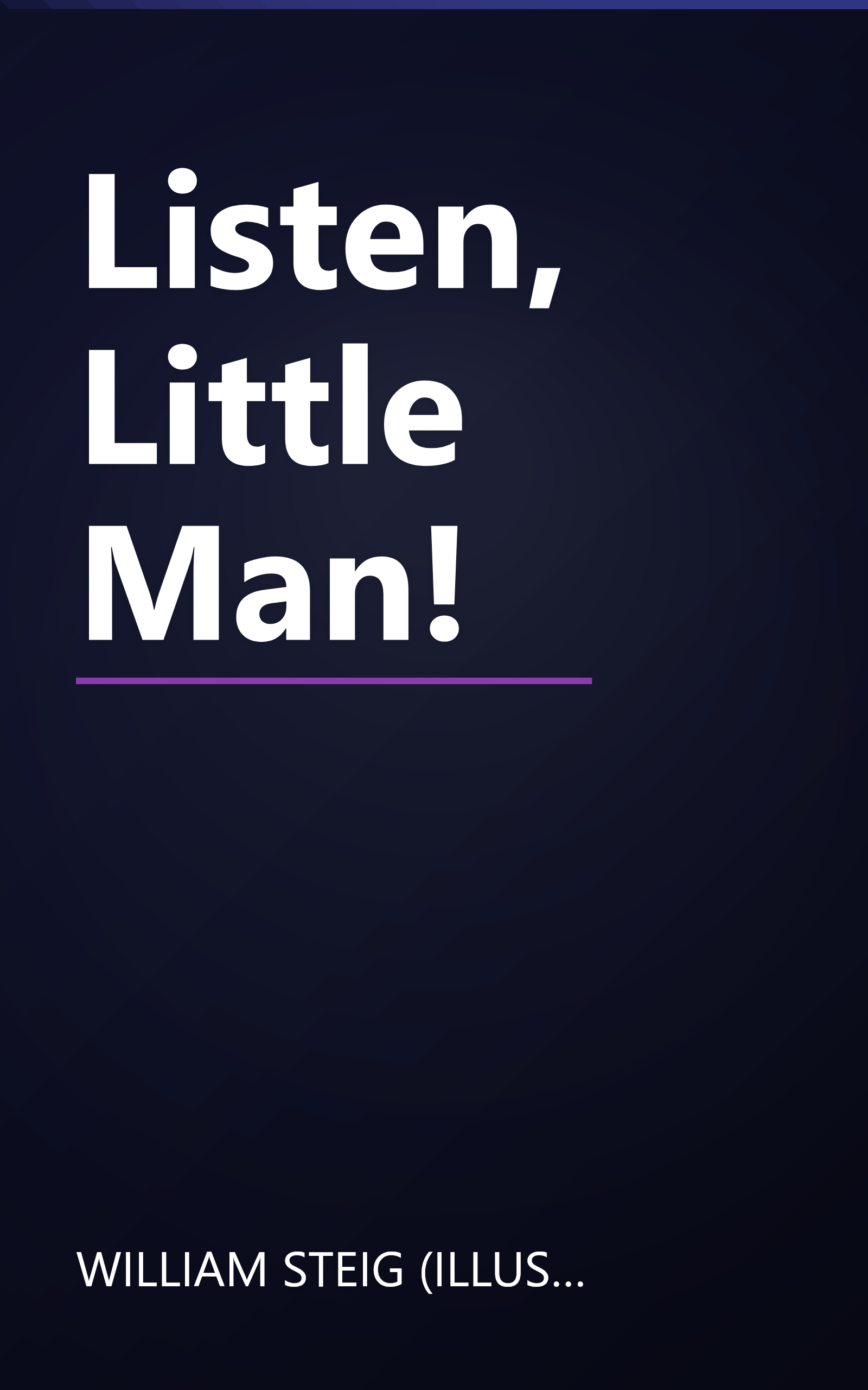 Listen, Little Man! book cover