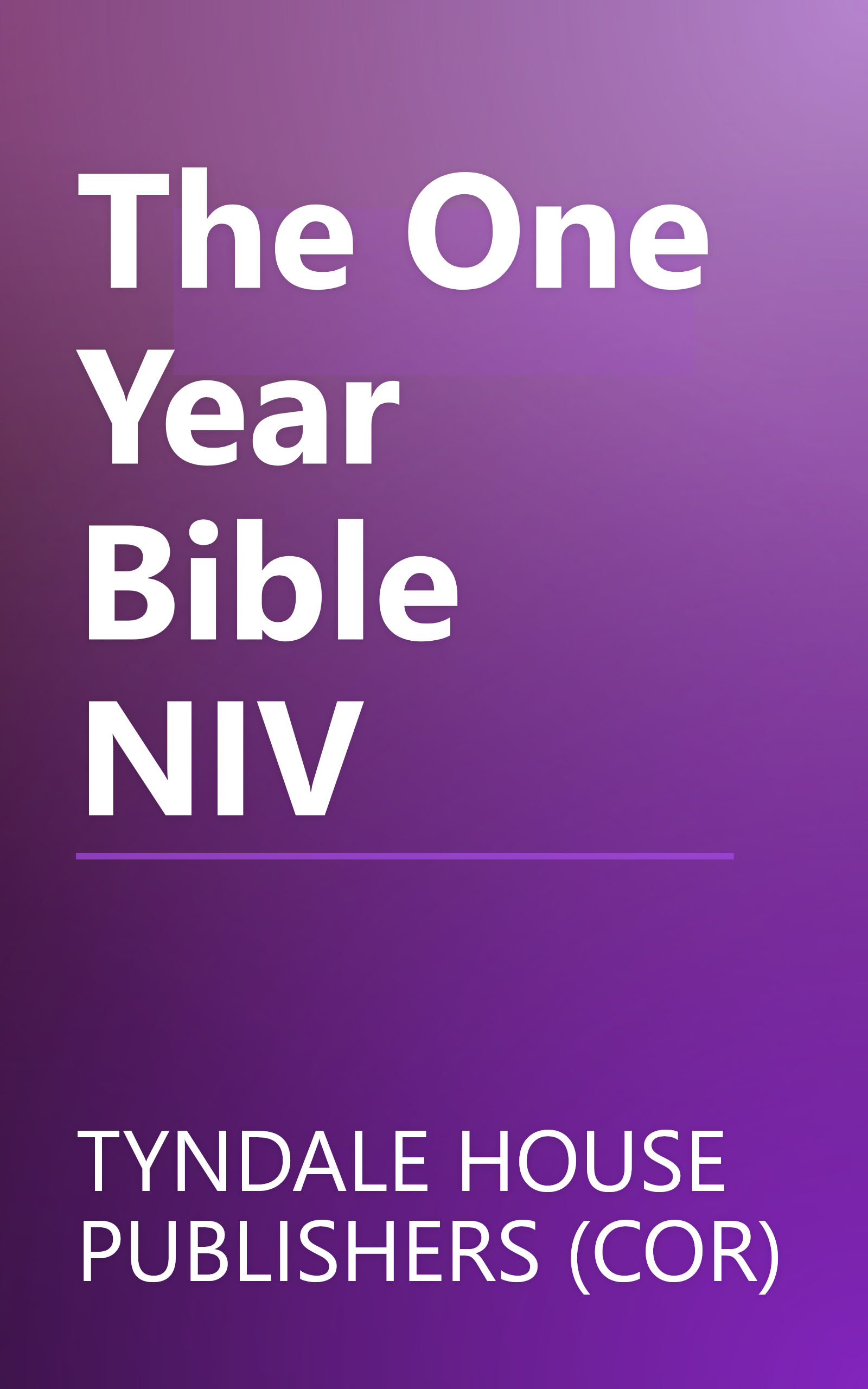 The One Year Bible NIV book cover
